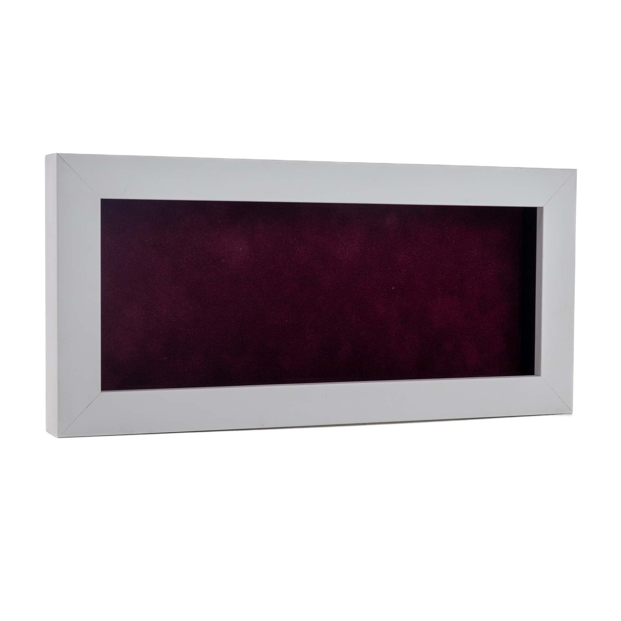 12x24 Shadow Box Frame White Wood | With a 3/4" Usable Display Depth ...
