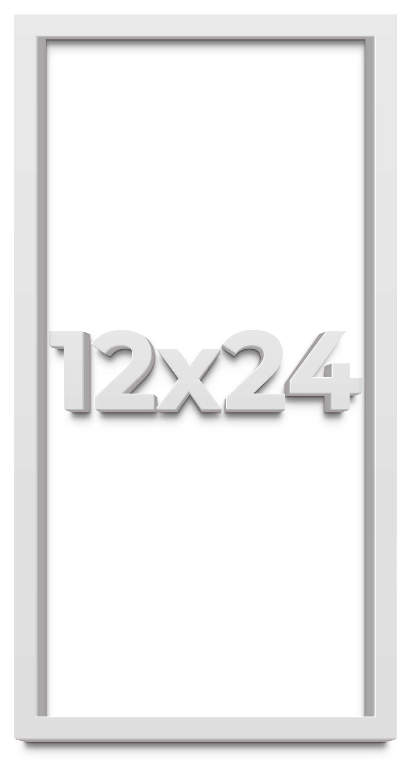 12x24 White Shadowbox Frame - Interior Size 12x24 by 1 Inches - Made to ...