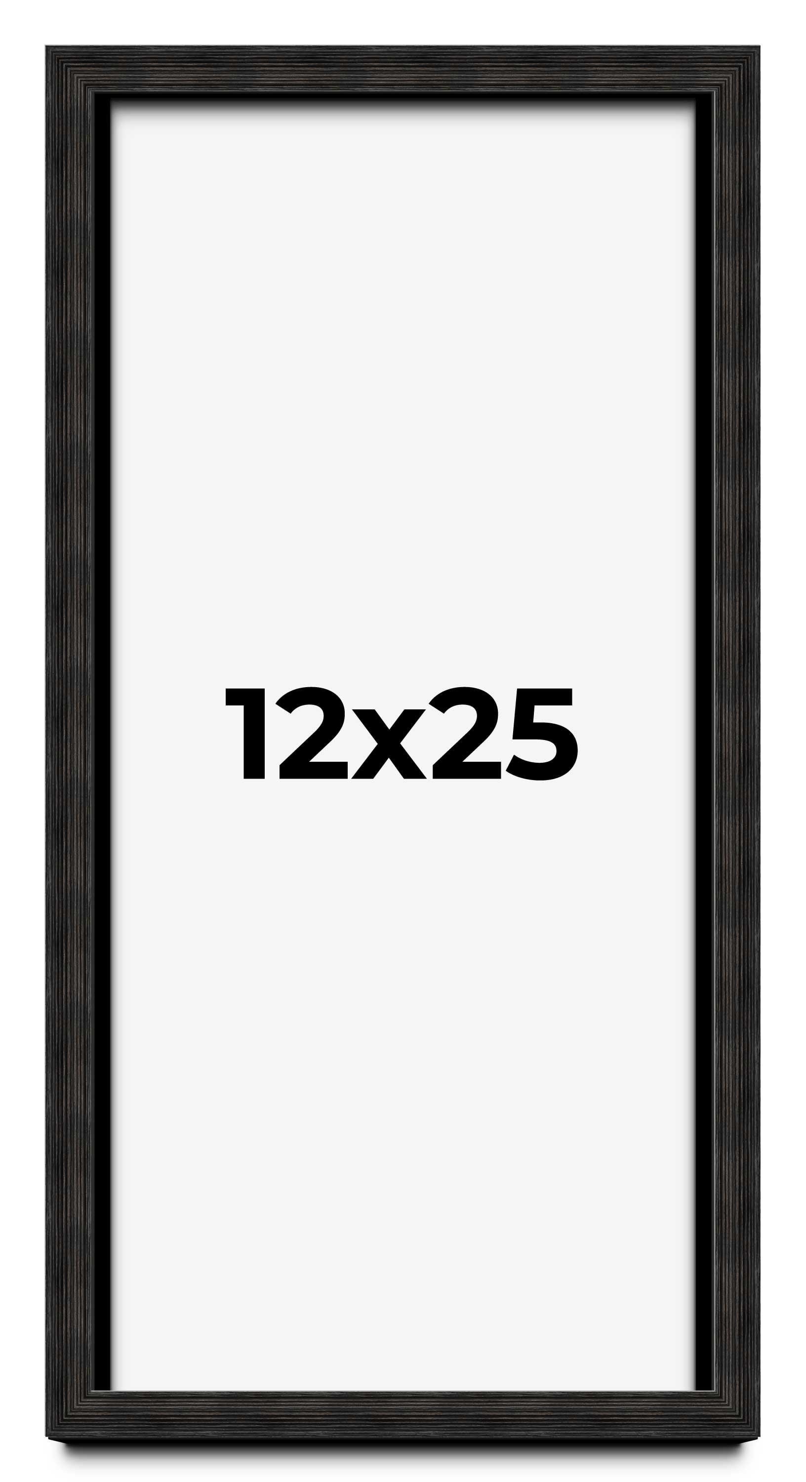 12x25 Shadow Box Black Rustic Barnwood Display Frame | 1.125 Inch Deep ...