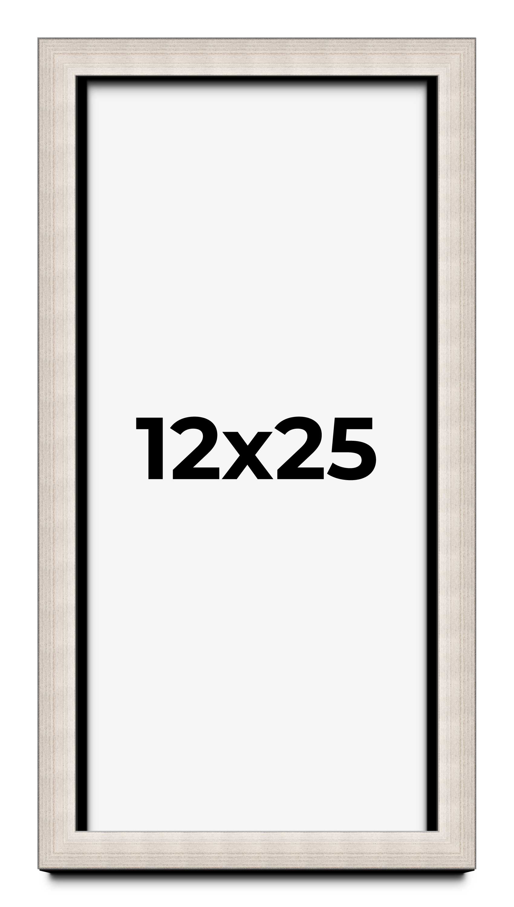 12x25 Shadow Box Brushed Silver | 1.5 Inch Deep | 1.25 Inch Moulding ...