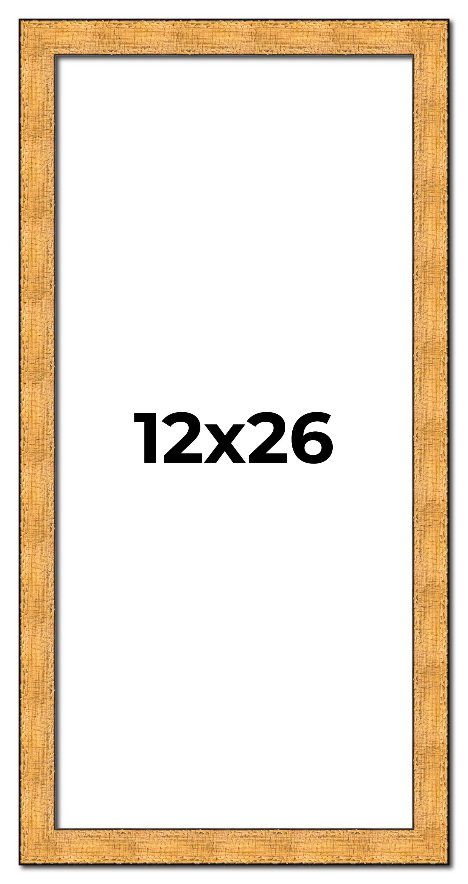 12x26 Frame Gold Rustic Solid Wood Picture Frame | 1.25 Inch Wide ...