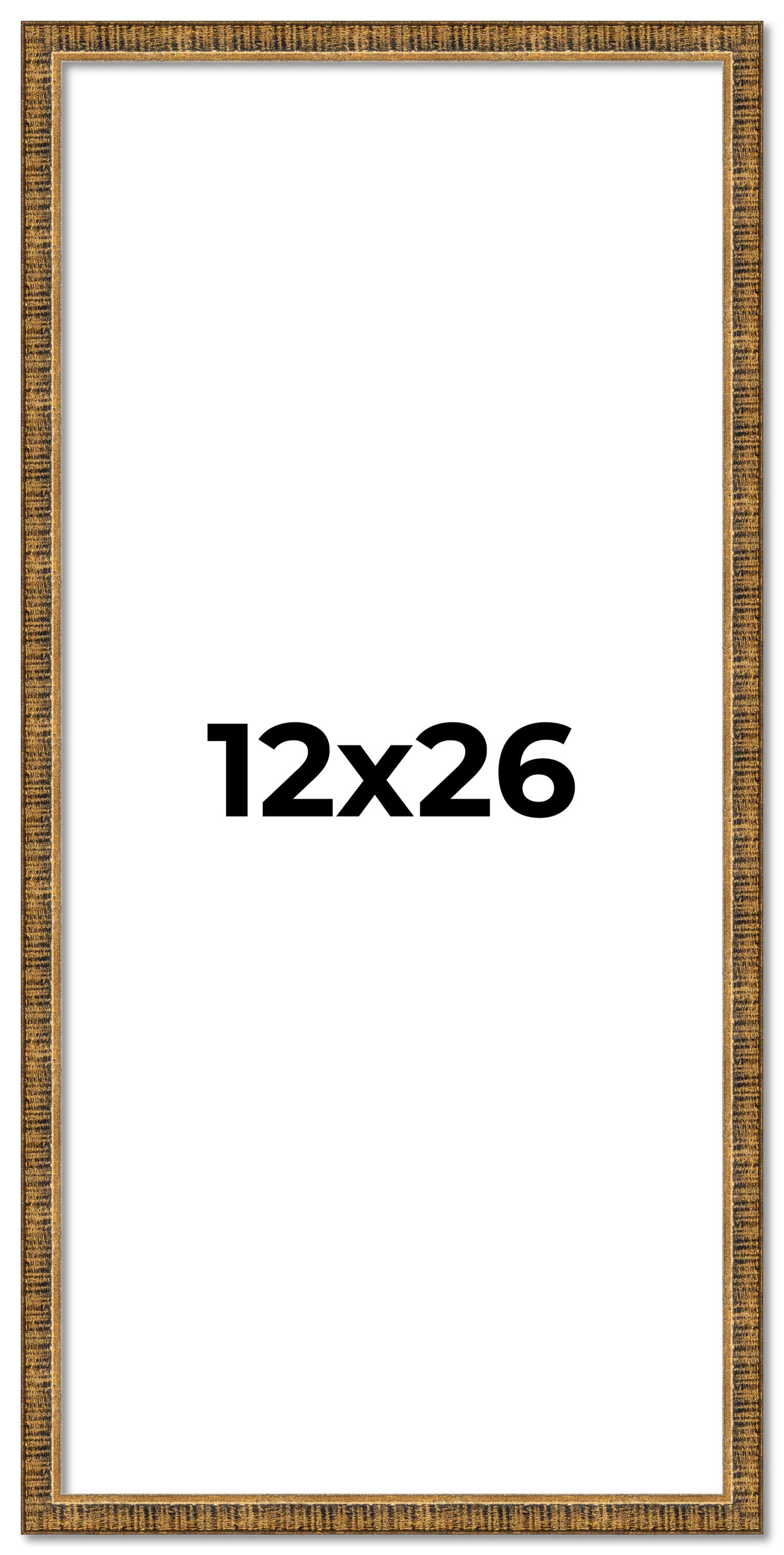 12x26 Frame Gold Solid Wood Picture Frame - Complete Modern Photo Frame ...