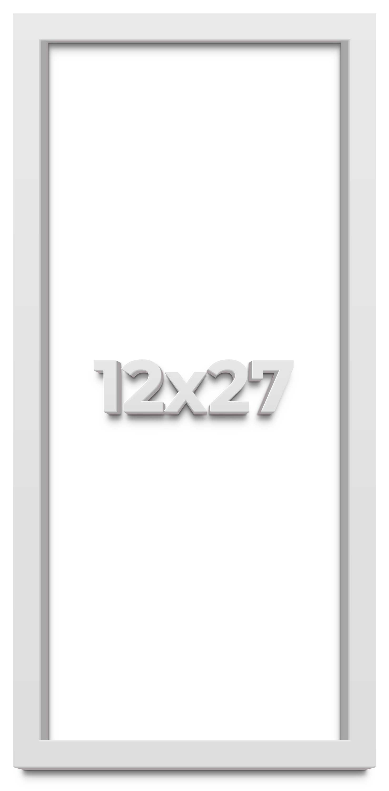 12x27 Shadow Box High Gloss White Display Frame | 1.625 Inches Deep | 1 ...