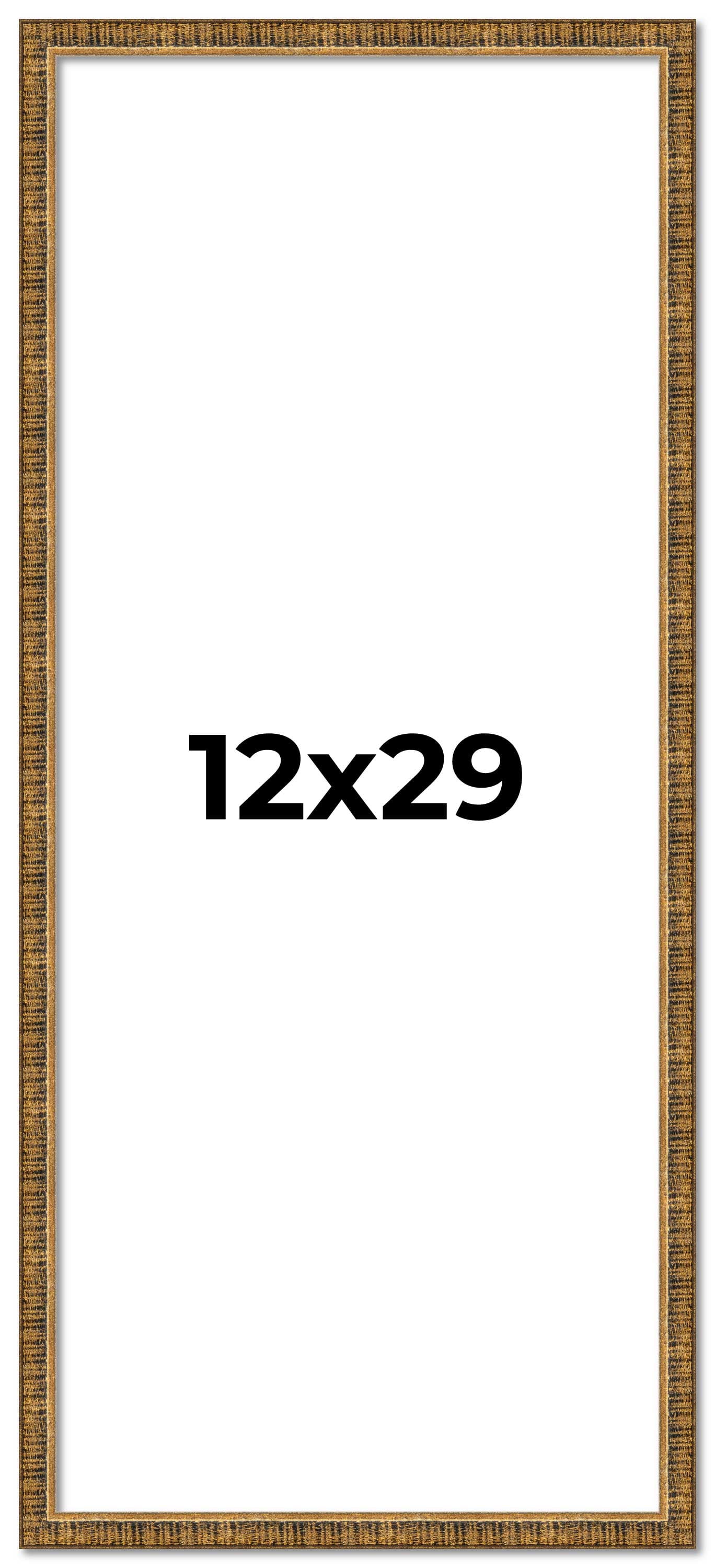12x29 Frame Gold Solid Wood Picture Frame - Complete Modern Photo Frame ...