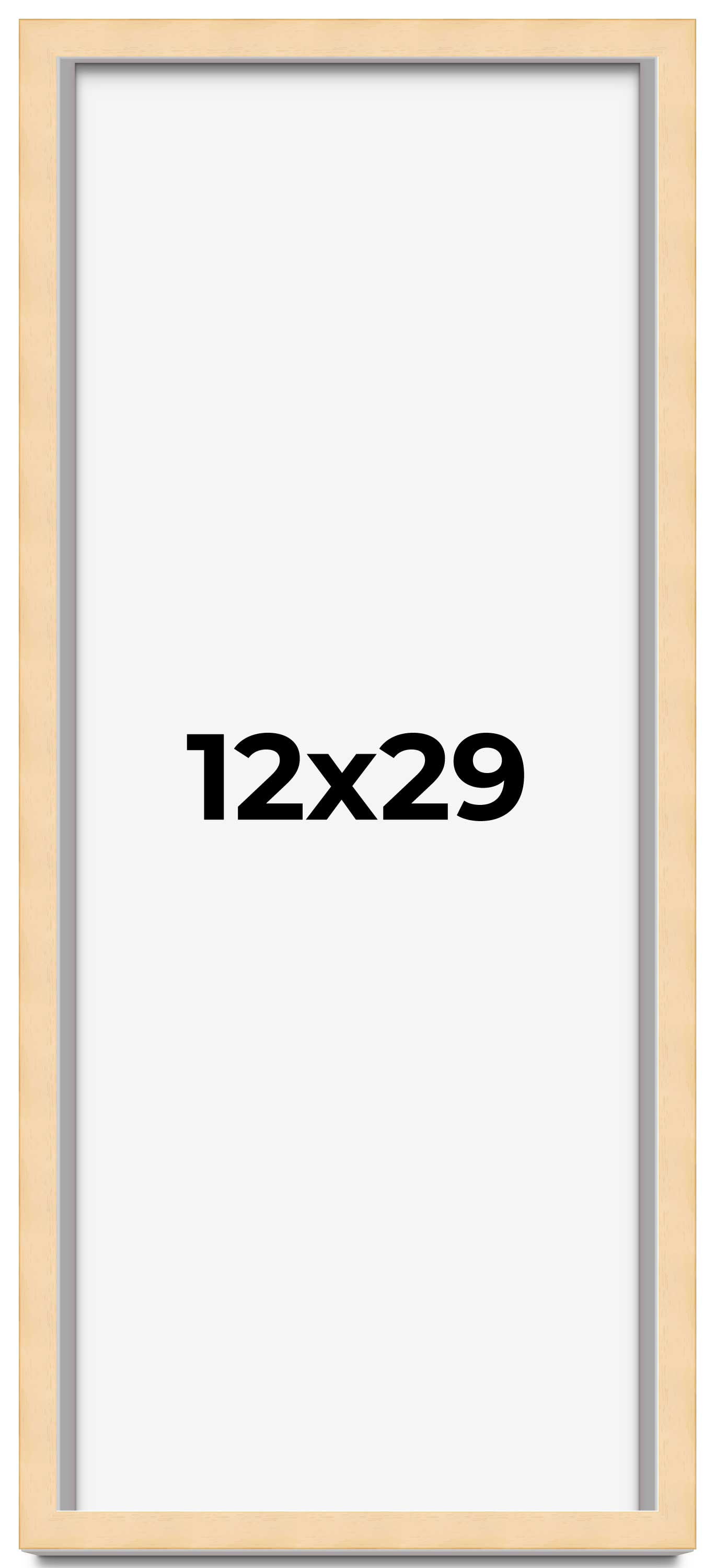 12x29 Shadow Box Frame Brown | 0.875 Inches Deep Real Wood Contemporary ...