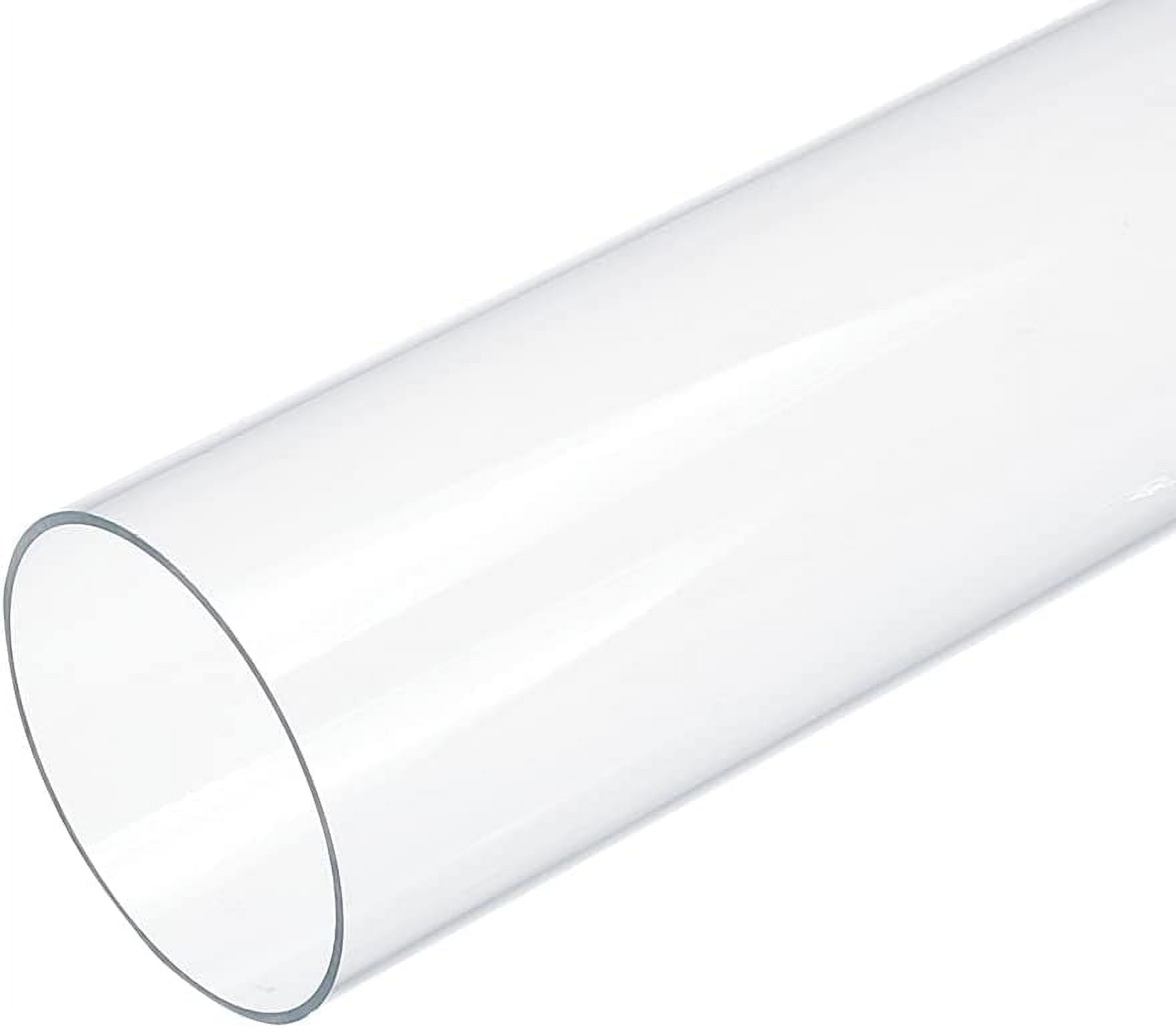 12x3.1 Inch Acrylic Round Tube Clear Rigid Acrylic Pipe Clear Round ...