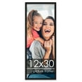 12x30 Black Wood Picture Panoramic Frame - UV Acrylic, Foam Board ...