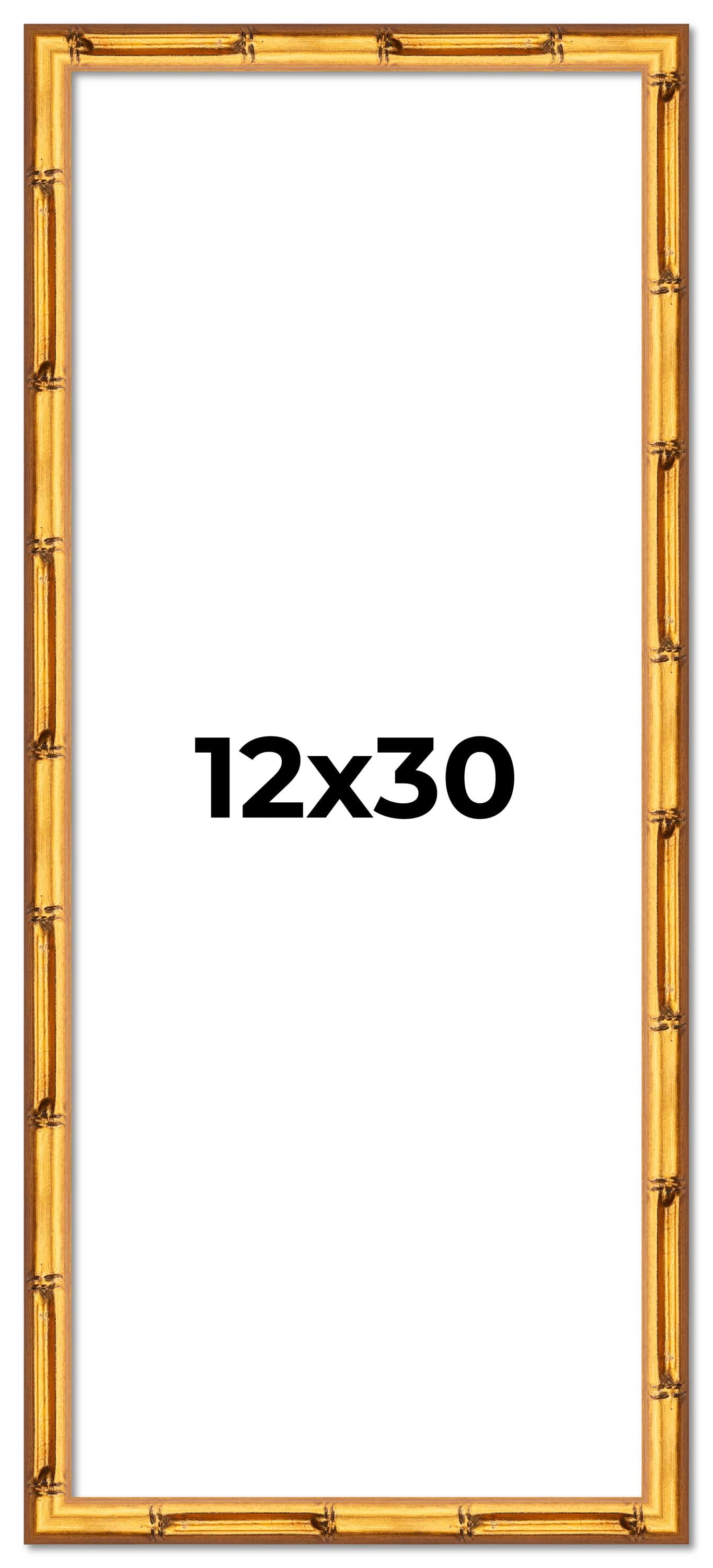 12x30 Frame Gold Bamboo Picture Frame - Complete Modern Photo Frame ...