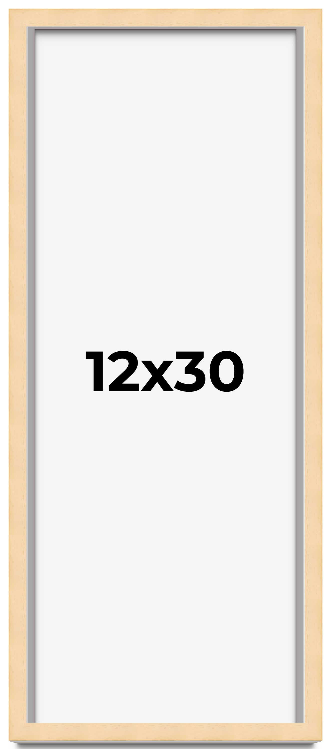 12x30 Shadow Box Frame Brown | 0.875 Inches Deep Real Wood Contemporary ...