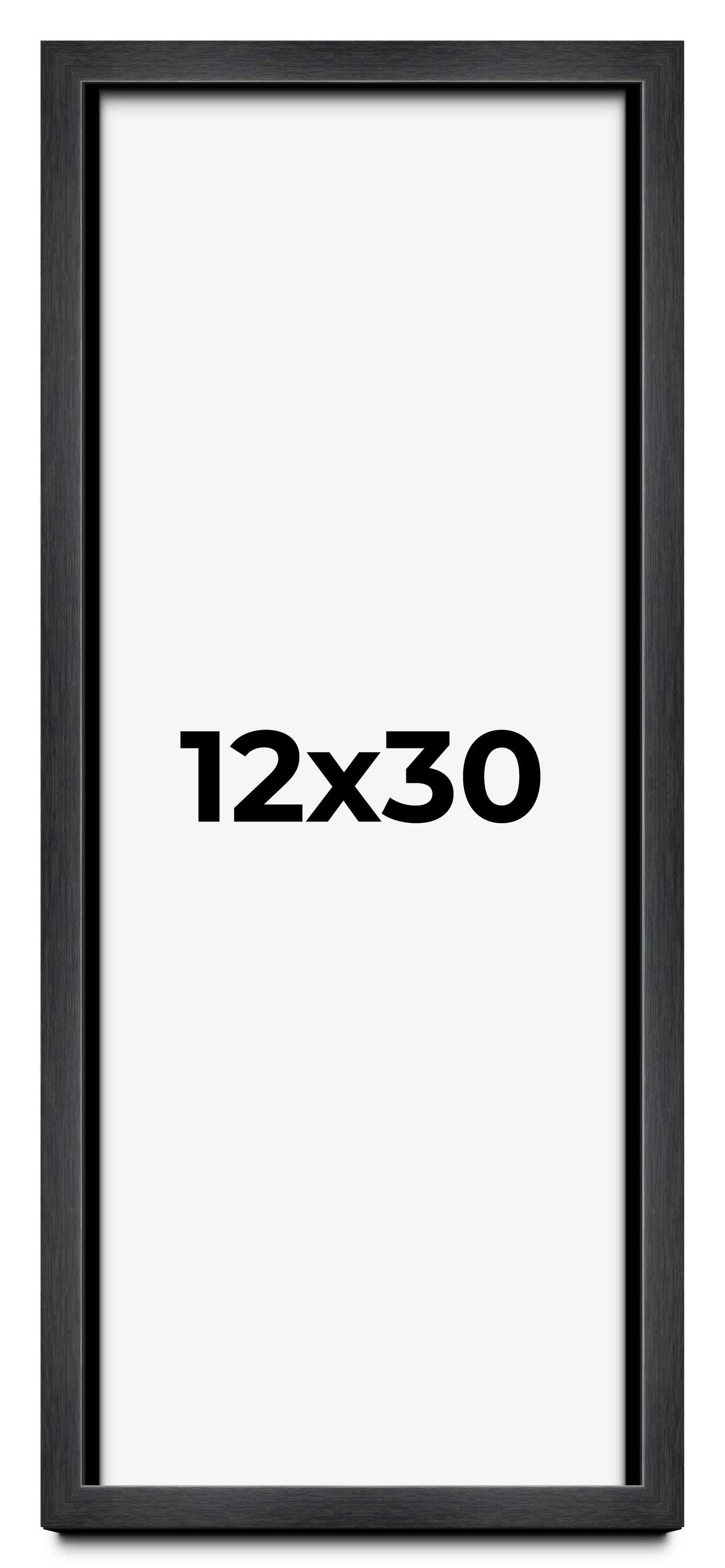 12x30 Shadow Box Frame Grey Charcoal Black | 0.875 Inches Deep | Solid ...
