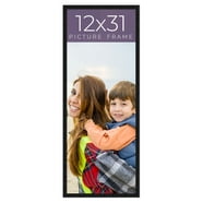 40x14 Frame Black Charcoal Grey Wood Textured Picture Frame | 0.75 Inch ...