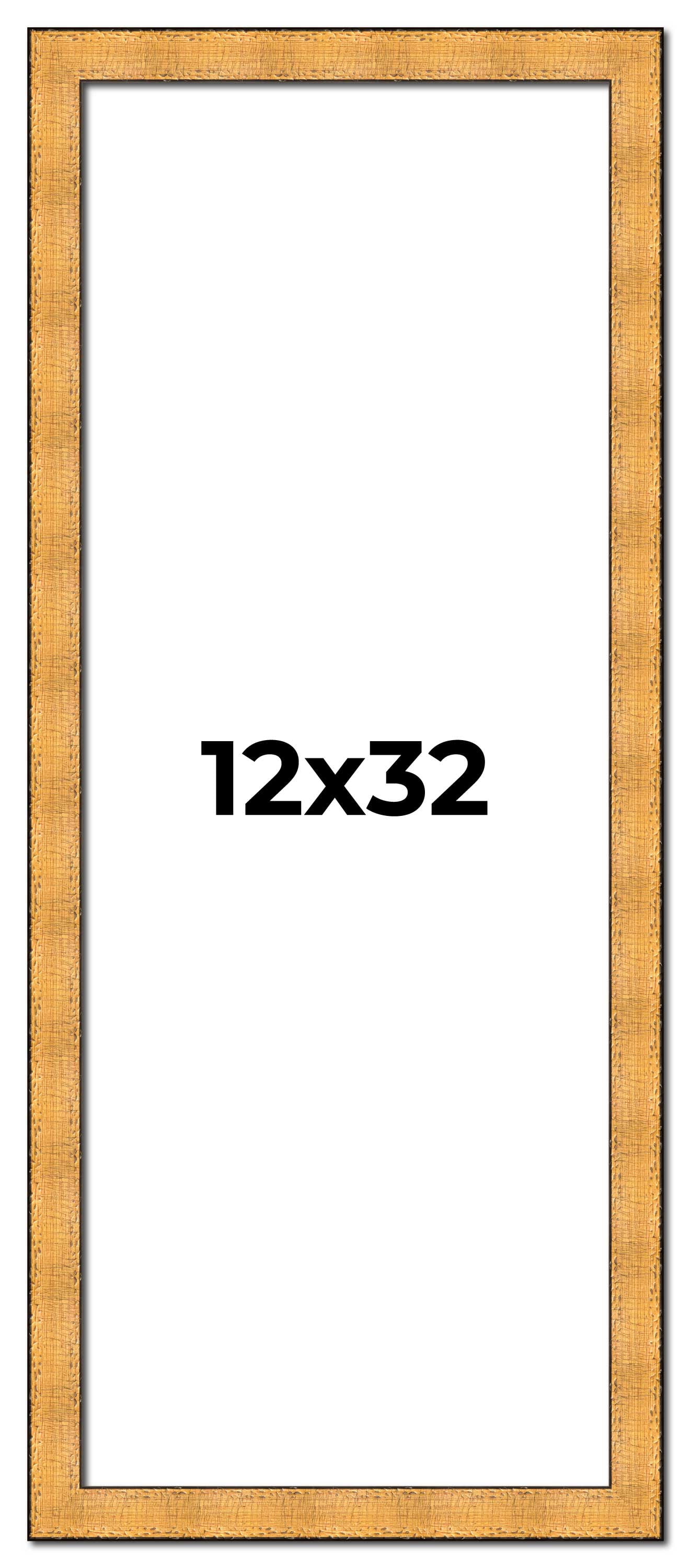 12x32 Frame Gold Rustic Solid Wood Picture Frame | 1.25 Inch Wide ...