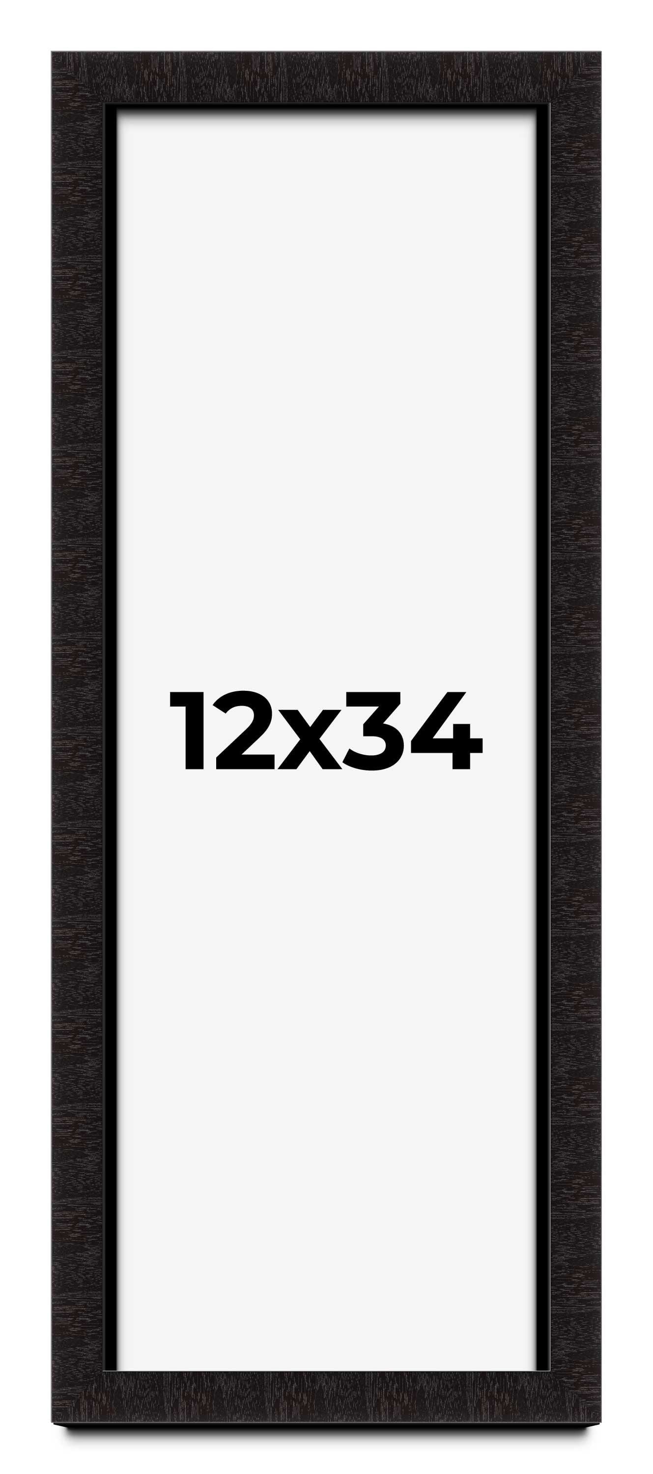 12x34 Shadow Box Black Solid Wood Display Picture Frame | 1 Inch Rabbet ...