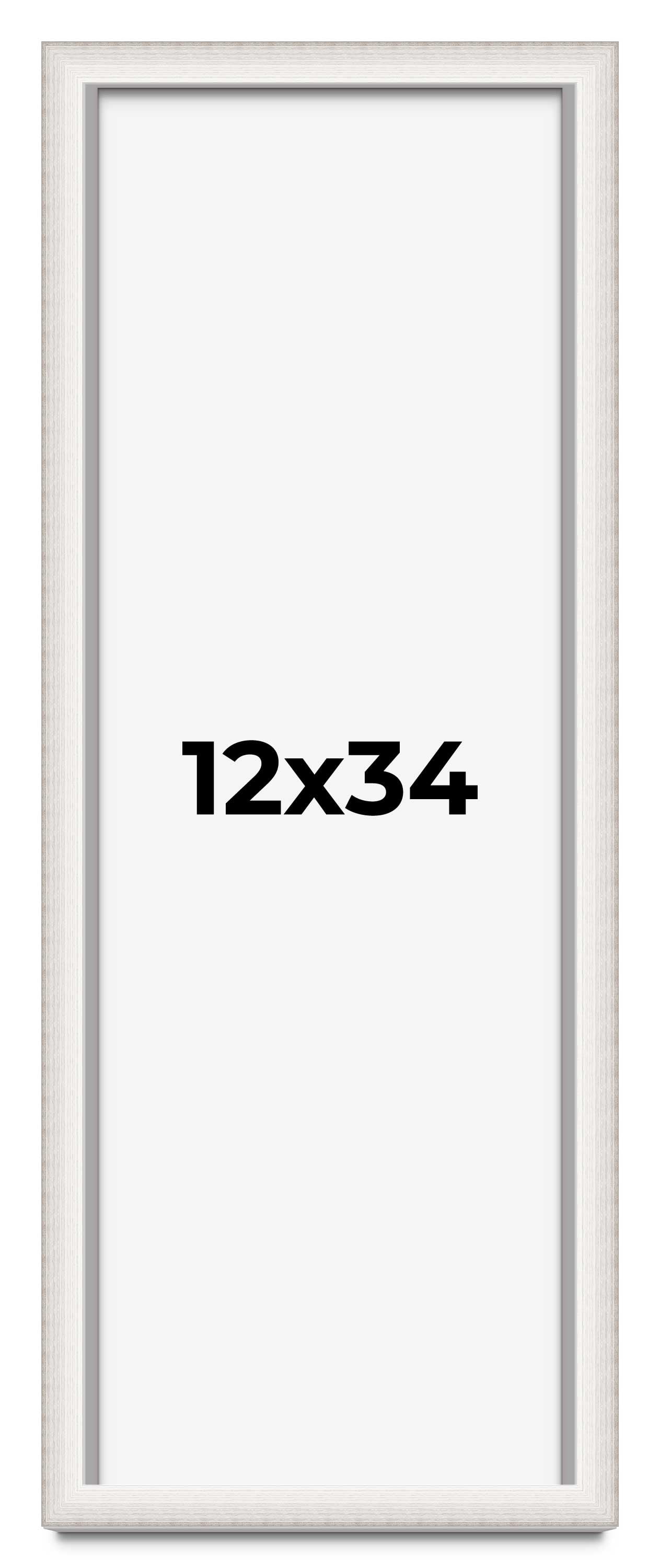 12x34 Shadow Box Silver Brushed Striped Display Frame | 1.625 Inches ...