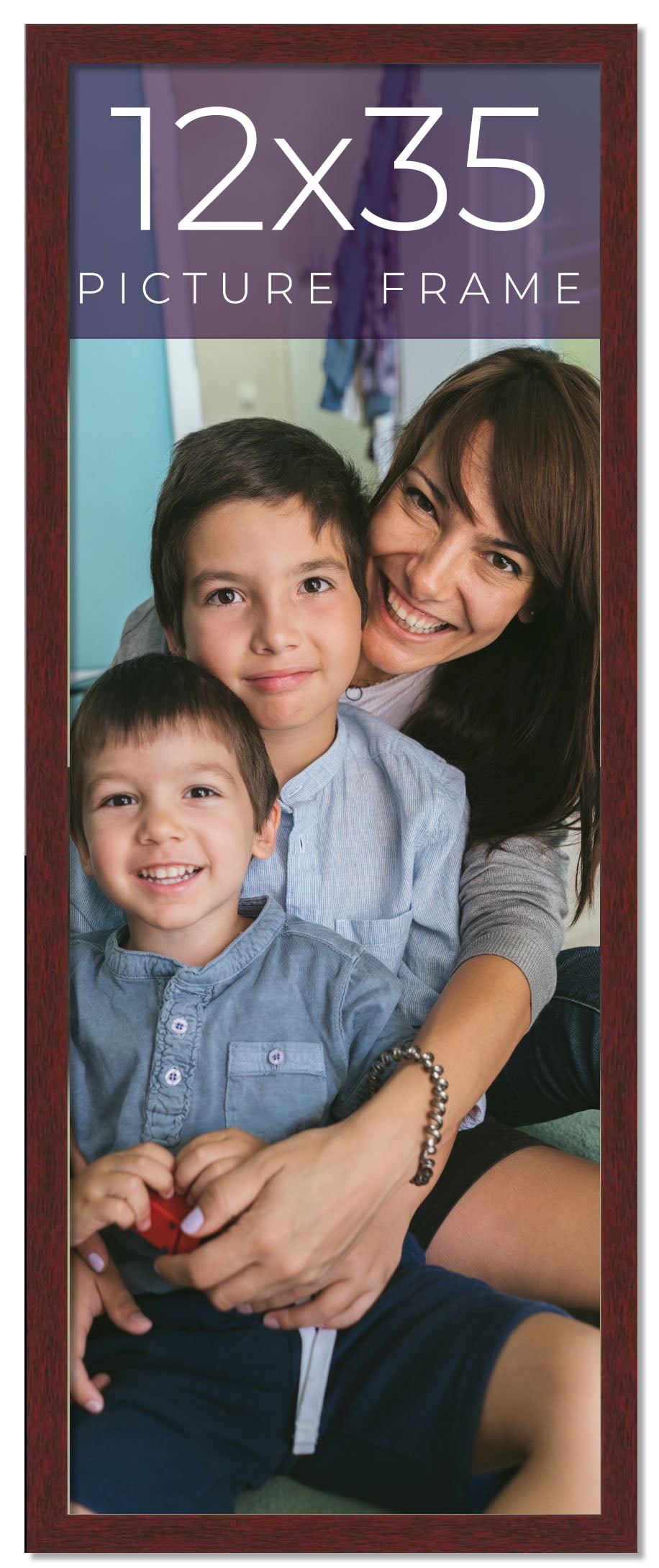 12x35 Frame Brown Solid Wood Picture Frame Width 0.75 Inches | Interior ...
