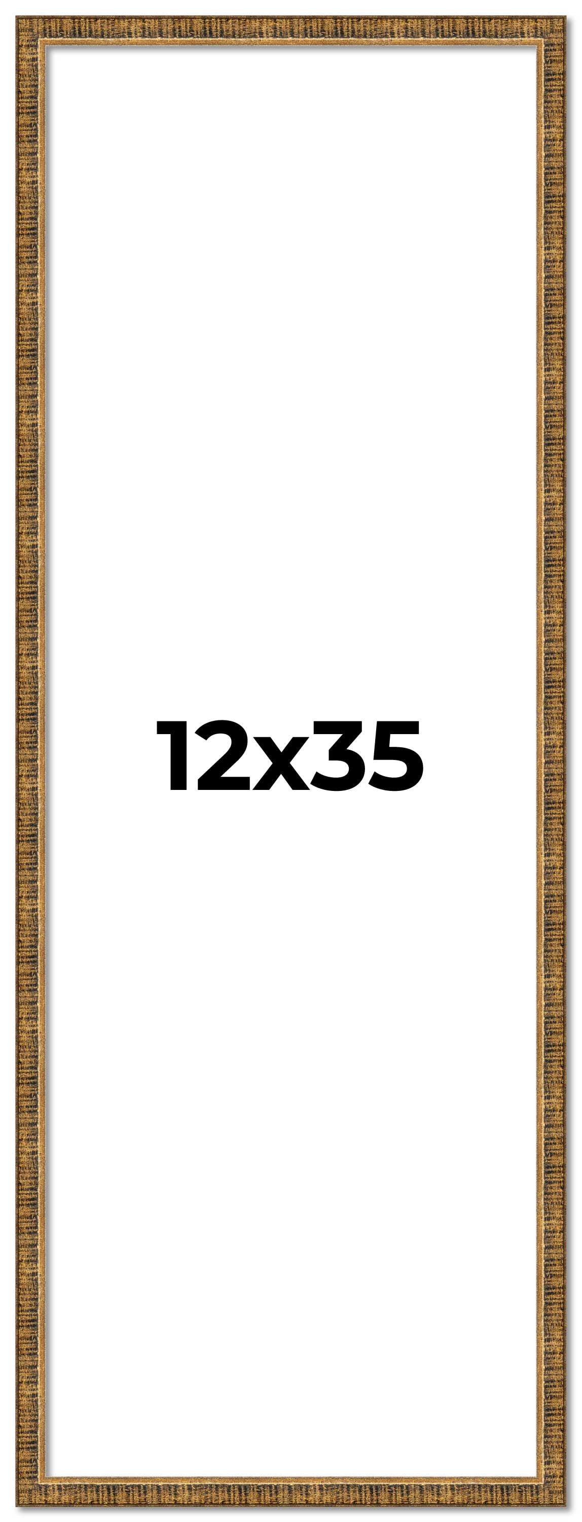 12x35 Frame Gold Picture Frame - Complete Modern Photo Frame Includes ...