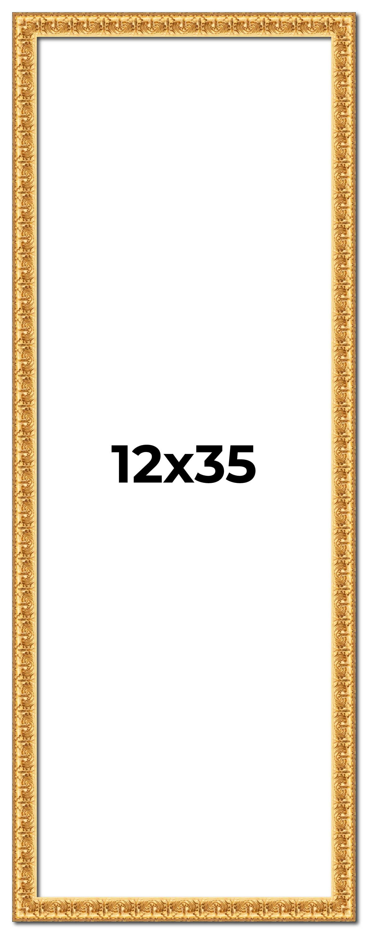 12x35 Frame Gold Real Wood Picture Frame Width 1 inches | Interior ...