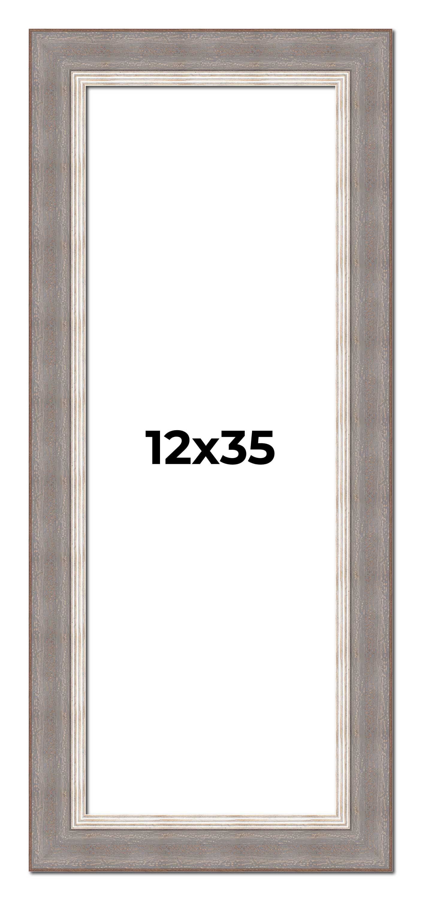12x35 Frame Grey Real Wood Picture Frame Width 2.75 Inches | Interior ...