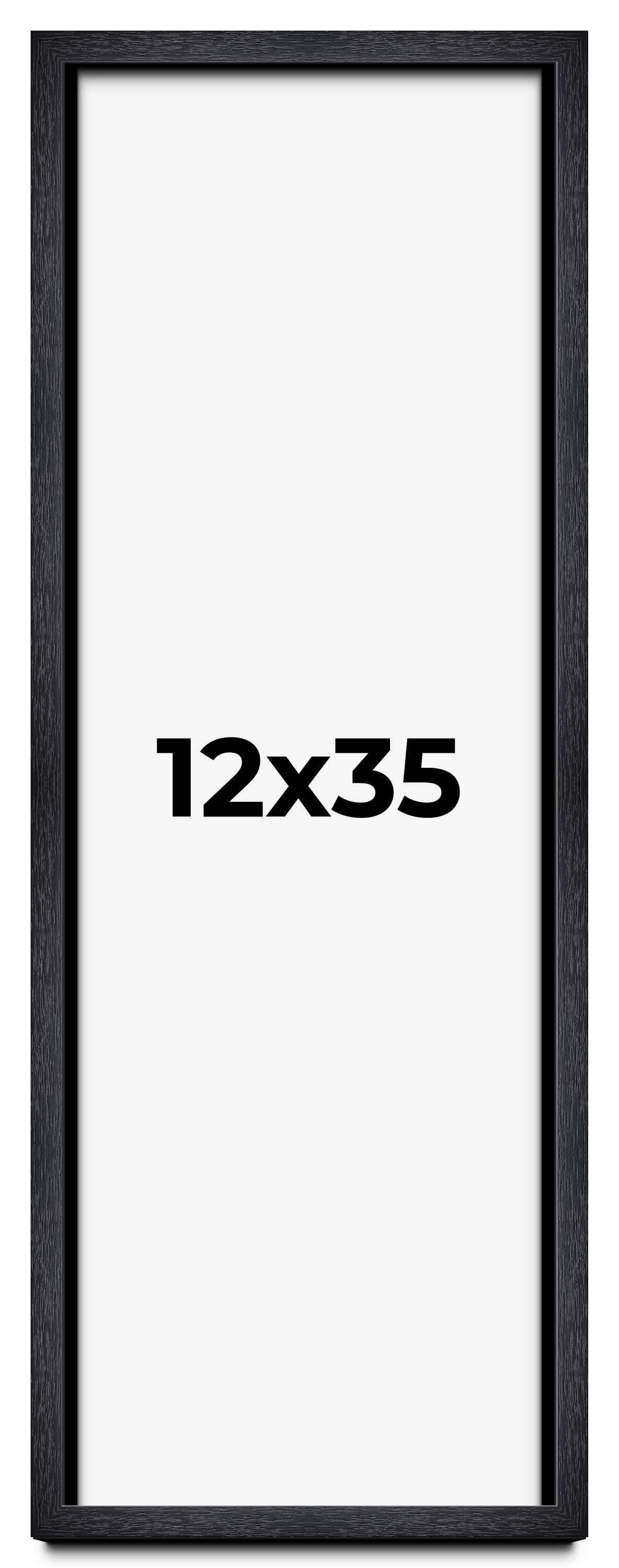 12x35 Shadow Box Frame Black | 1 Inches Deep Real Wood Farmhouse ...