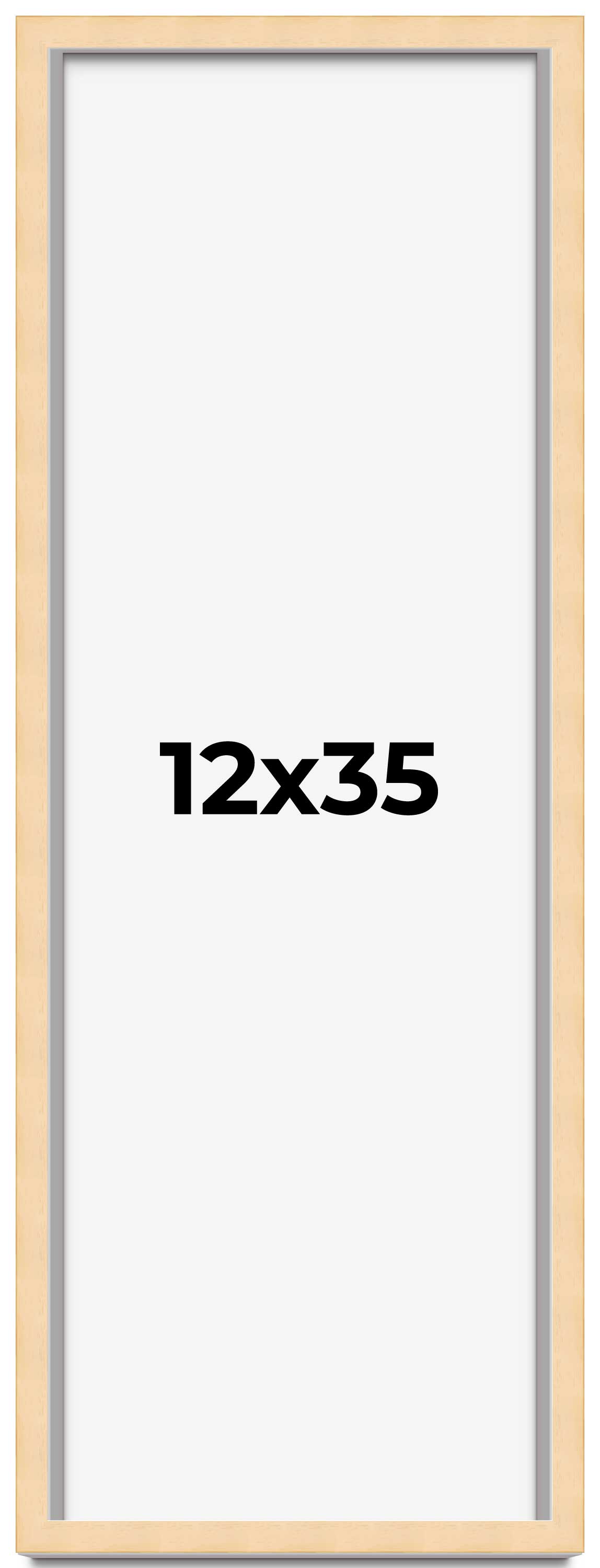 12x35 Shadow Box Frame Brown | 0.875 Inches Deep Real Wood Contemporary ...