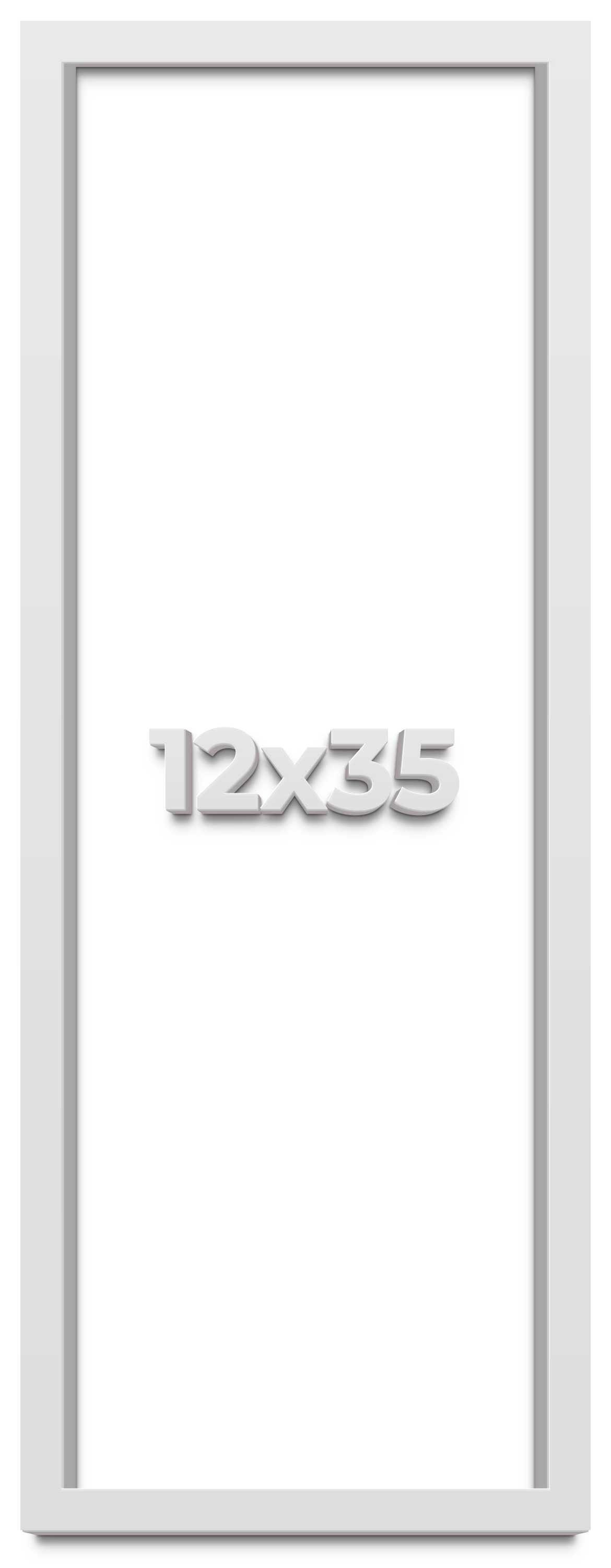 12x35 Shadow Box High Gloss White Display Frame | 1.625 Inches Deep | 1 ...