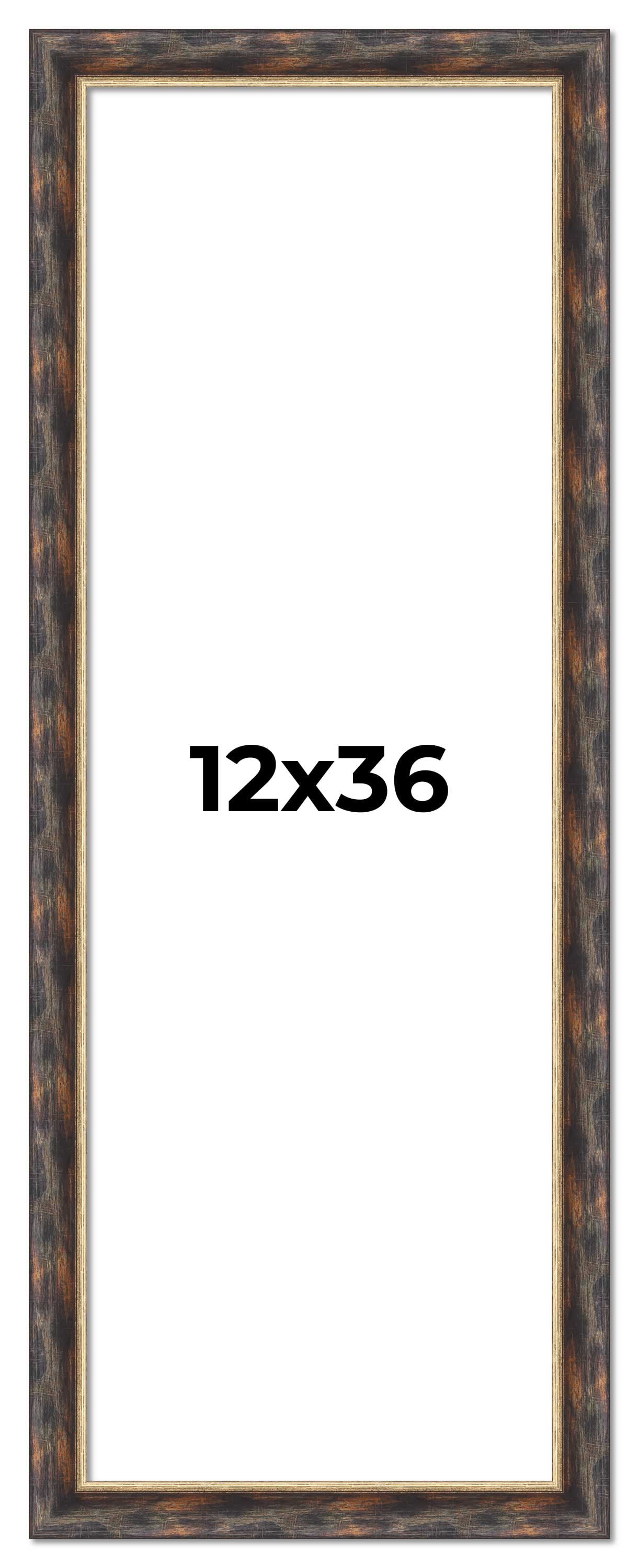 12x36 Frame Gold Real Wood Picture Frame Width 1.5 inches | Interior ...
