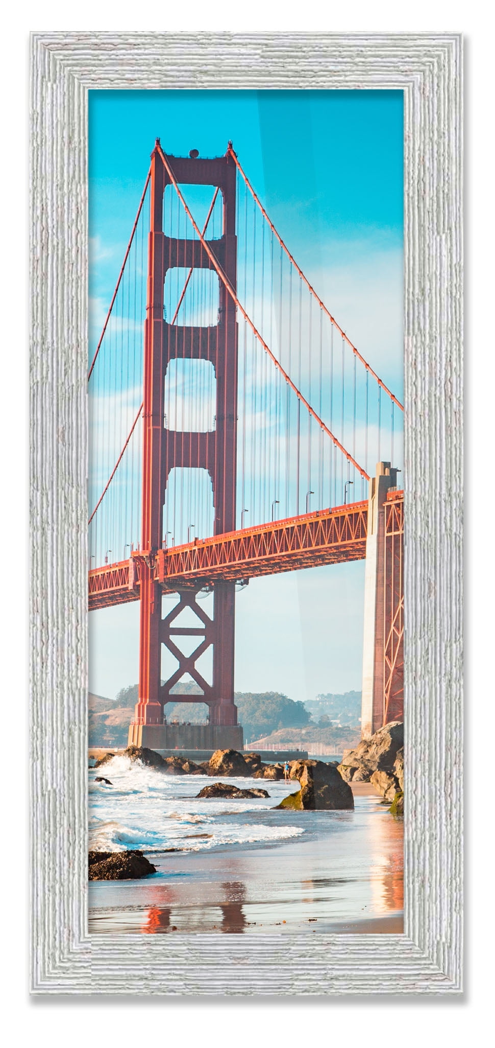 12x36 Frame White Barnwood Picture Frame - Modern Photo Frame Includes ...
