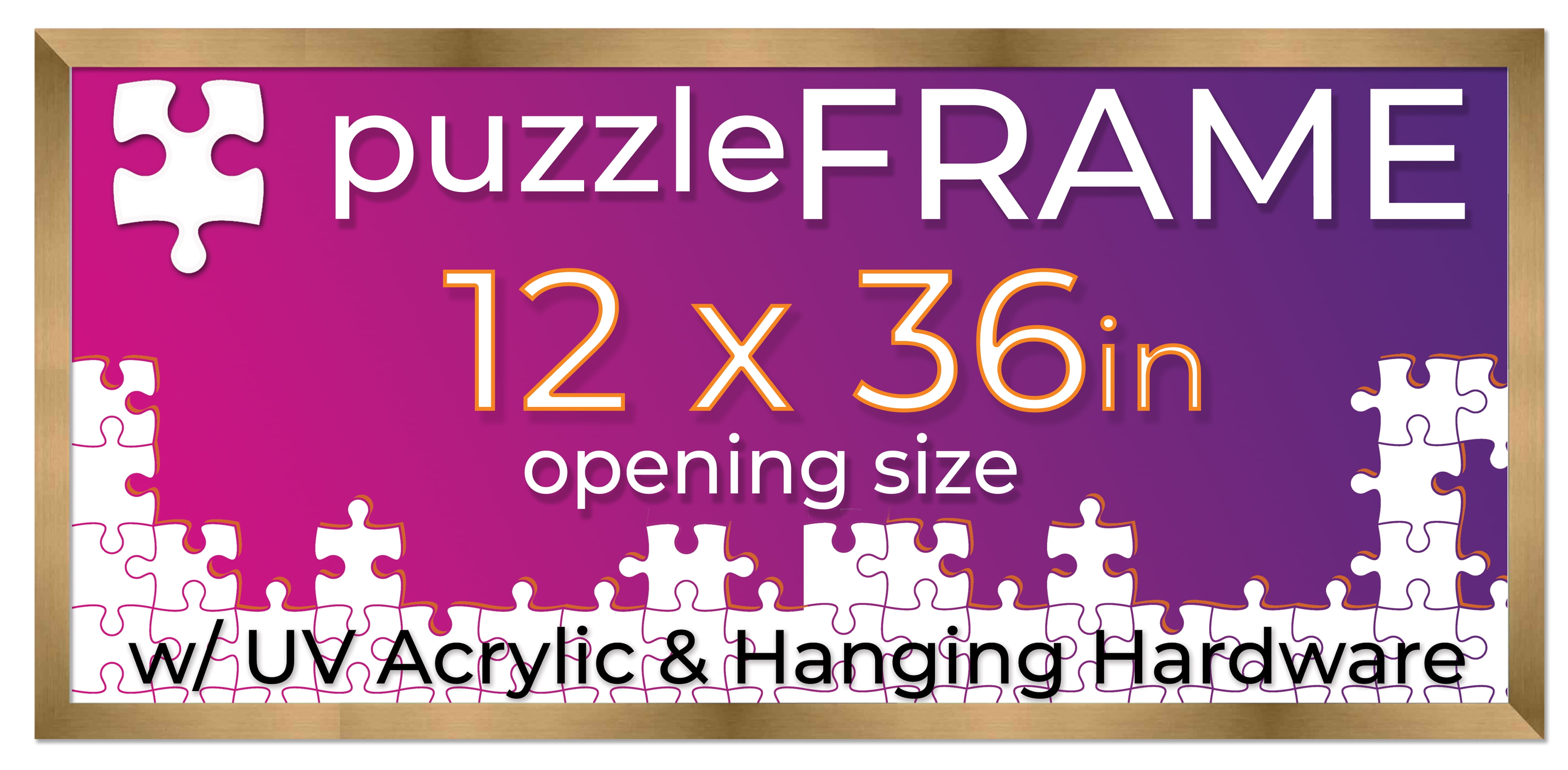 12x36 Frame for Jigsaw Puzzles - Wooden Bronze Puzzle Frame Made to ...