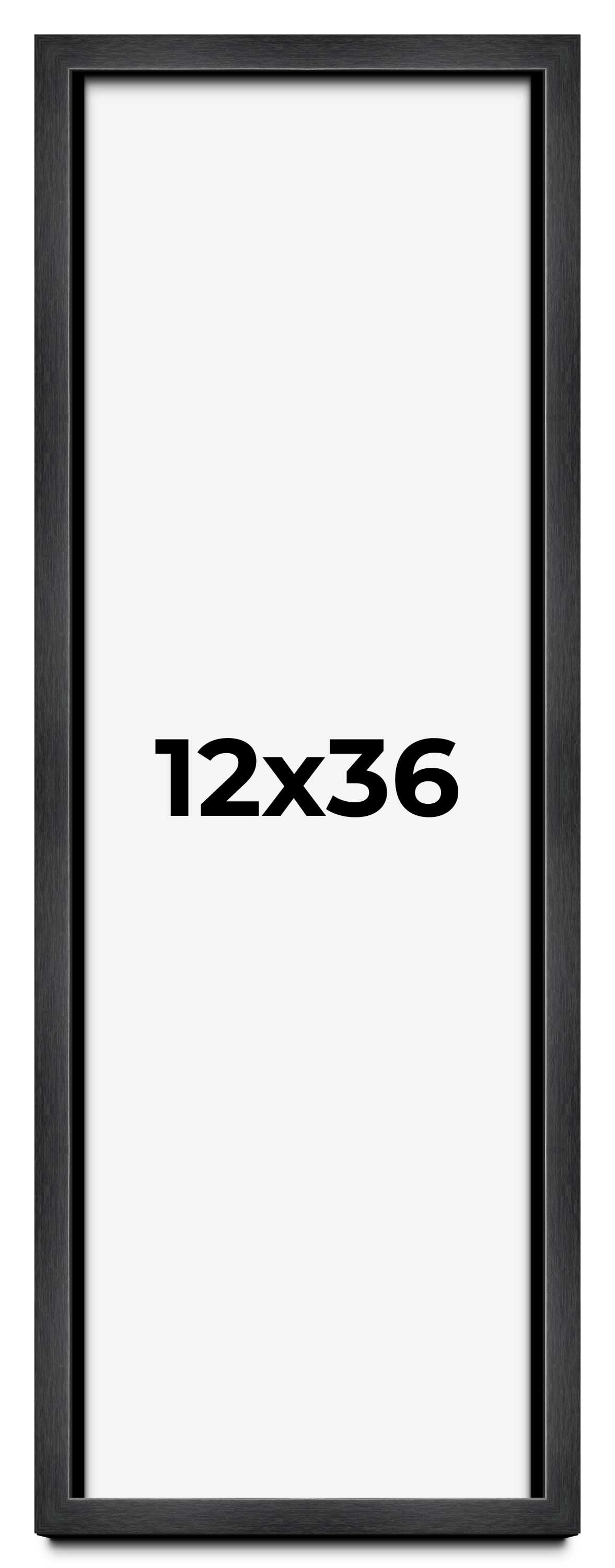 12x36 Shadow Box Frame Grey Charcoal Black | 0.875 Inches Deep | Solid ...