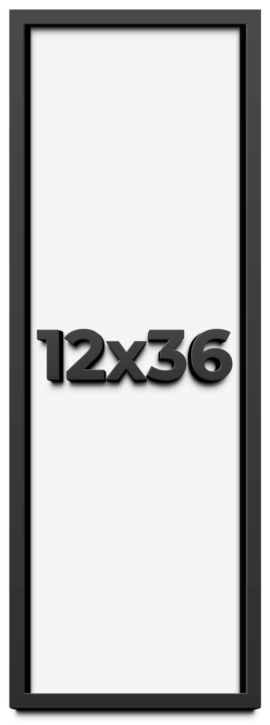 12x36 Shadowbox Gallery Wood Frames - Black DEEP Shadow Box Frame with ...