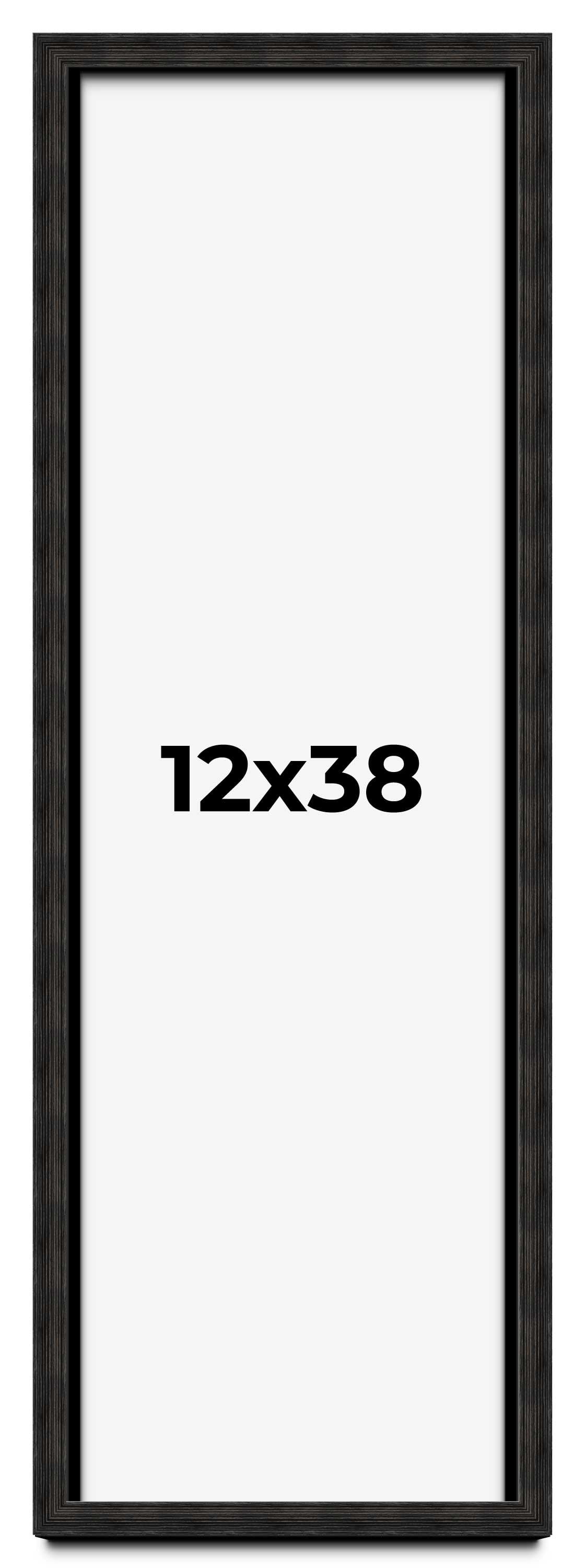12x38 Shadow Box Black Rustic Barnwood Display Frame | 1.125 Inch Deep ...