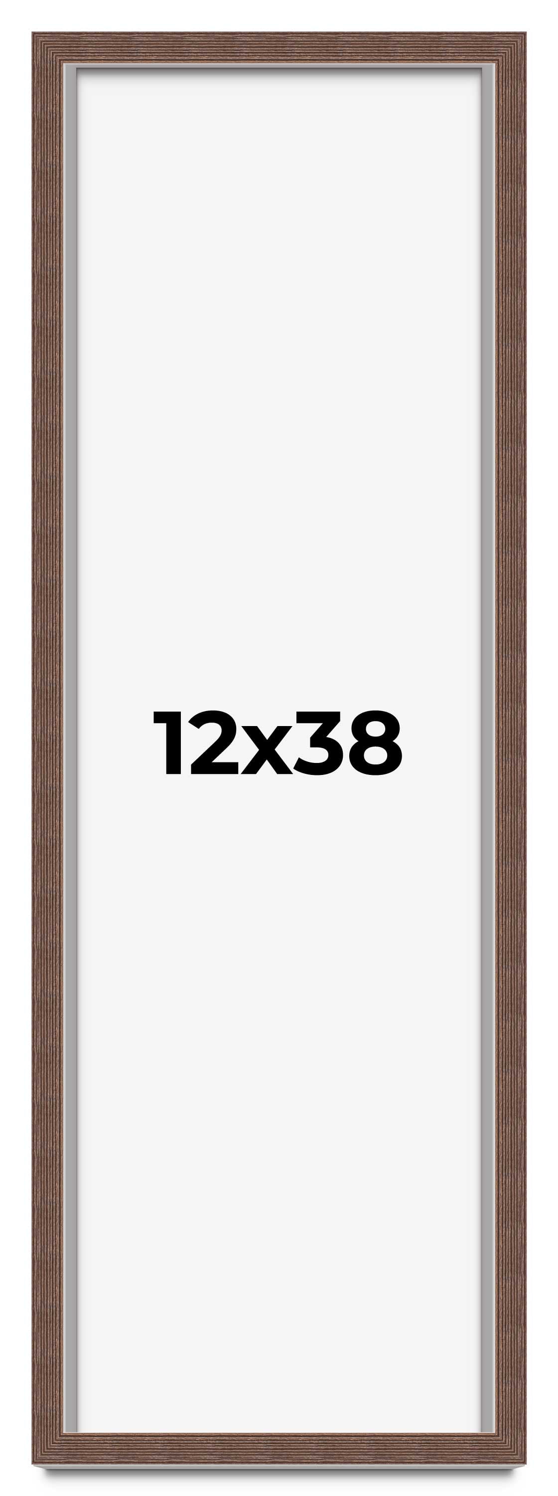 12x38 Shadow Box Frame Brown | 1.125 inches Deep Real Wood Rustic ...