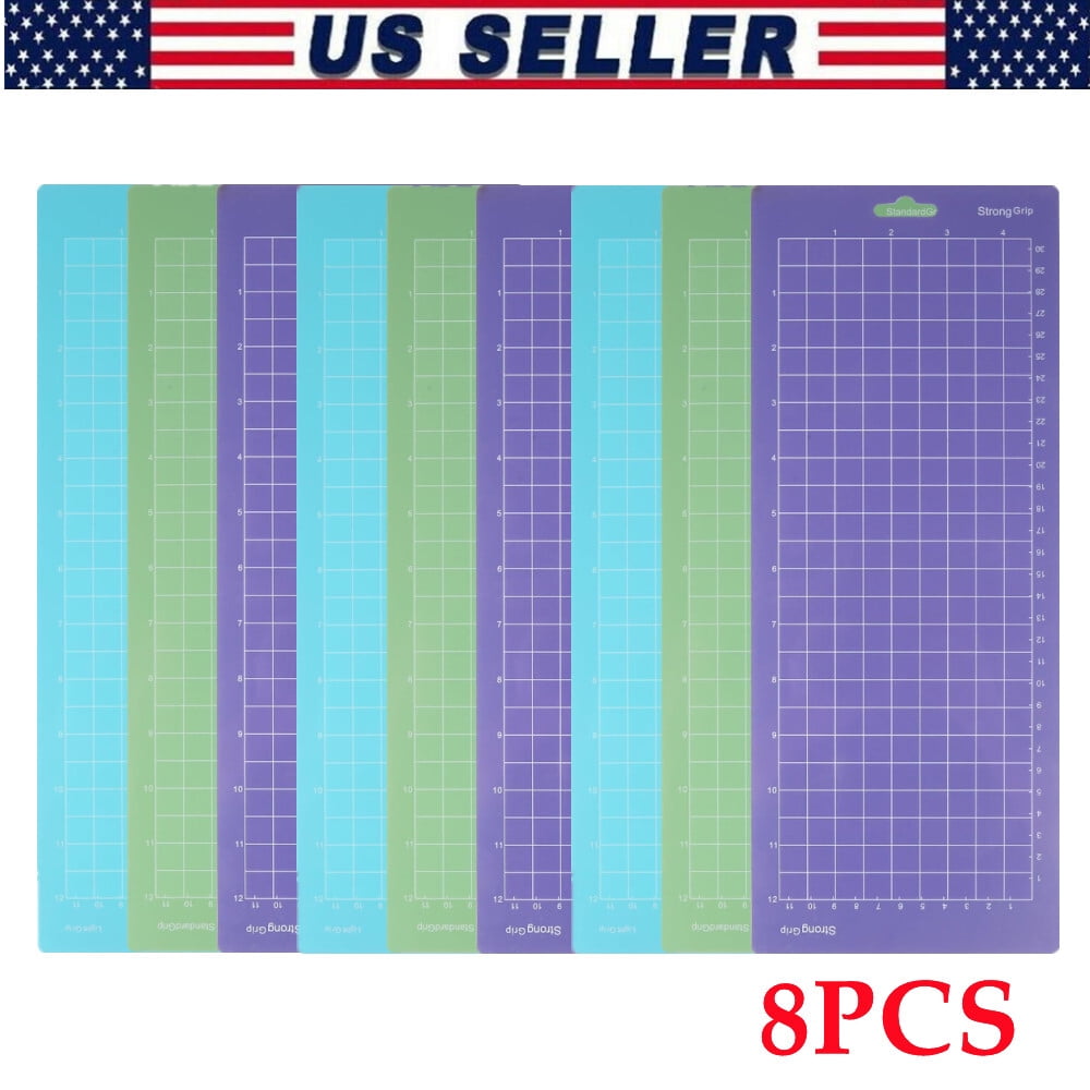 12x4.5in 8pc Grip Cutting Mats for Cricut Joy, PVC Plotter Mat for Engraving DIY - Walmart.com