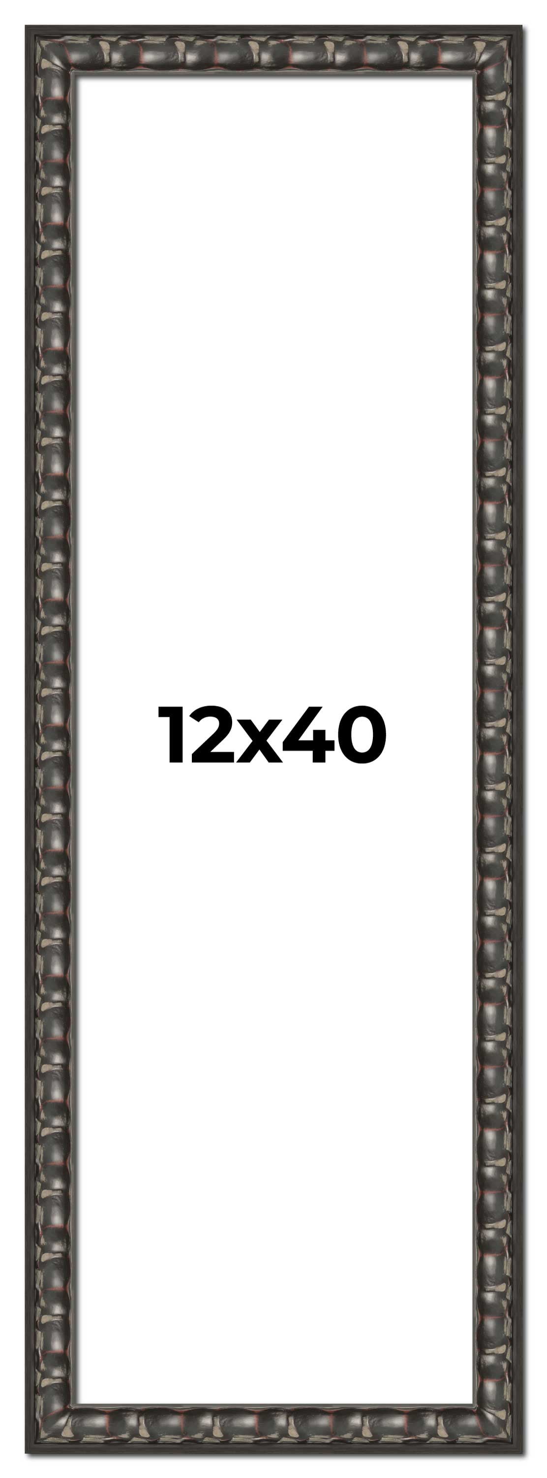 12x40 Frame Black-Brown Medieval Solid Wood Picture Frame | 1.5 Inch ...