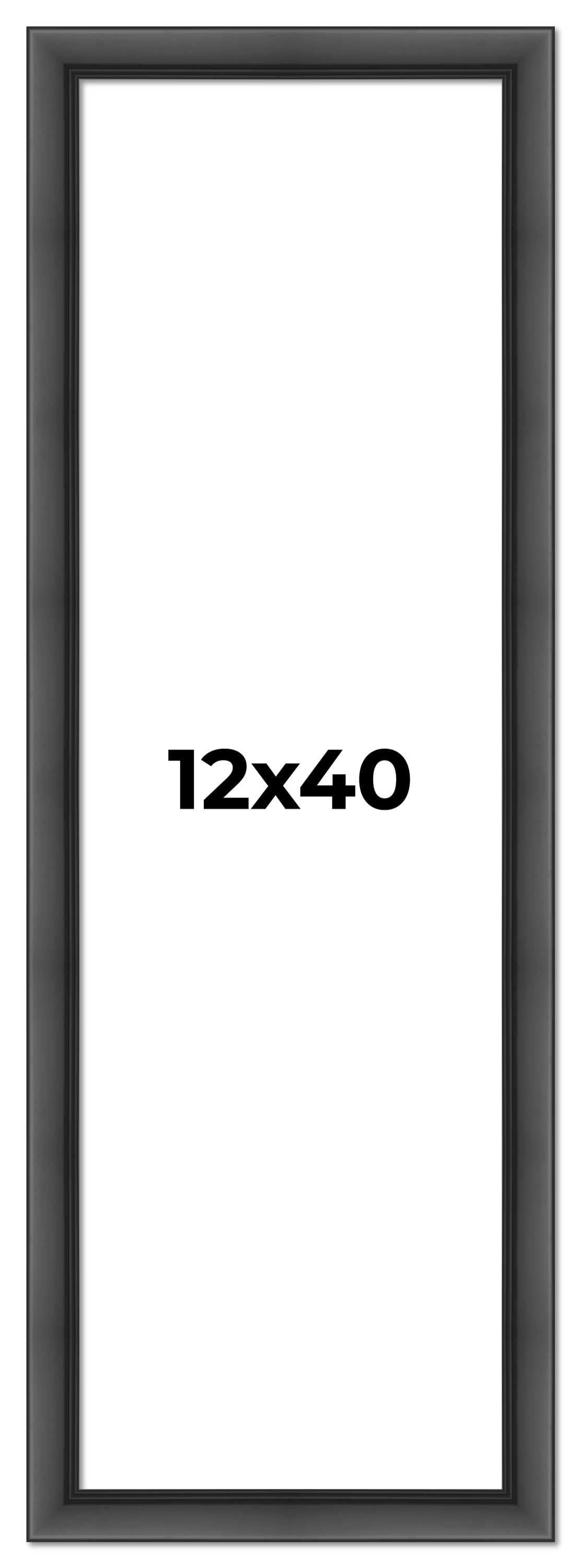 12x40 Frame Black Passaggi Solid Wood Picture Frame Width 1.5 Inches ...