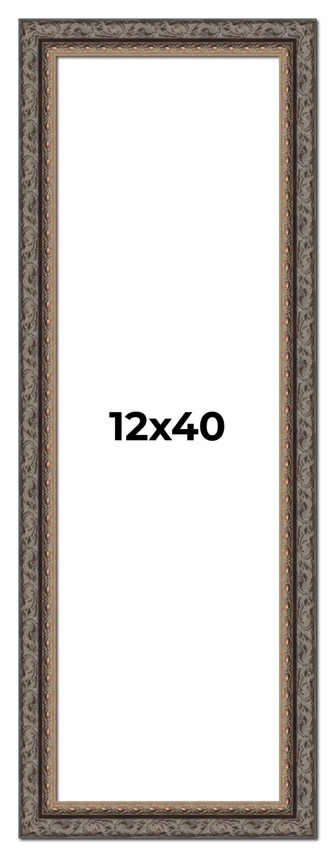 12x40 Frame Black Real Wood Picture Frame Width 2 inches | Interior ...