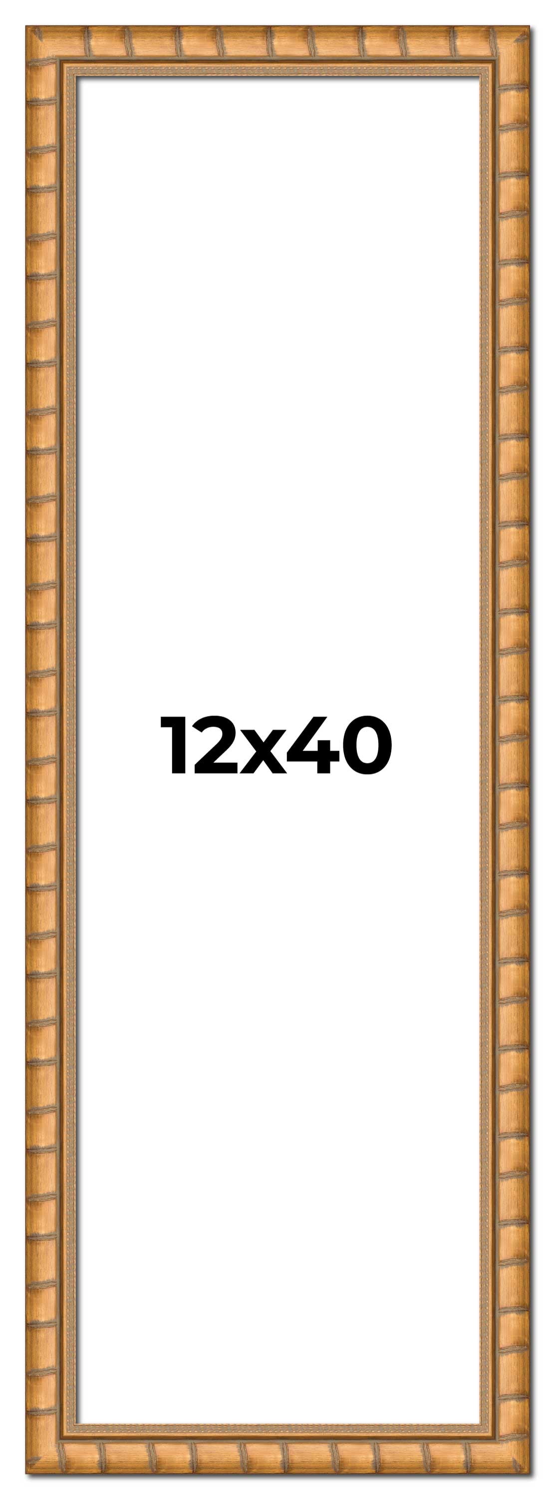 12x40 Frame Gold Real Wood Picture Frame Width 1.5 inches | Interior ...