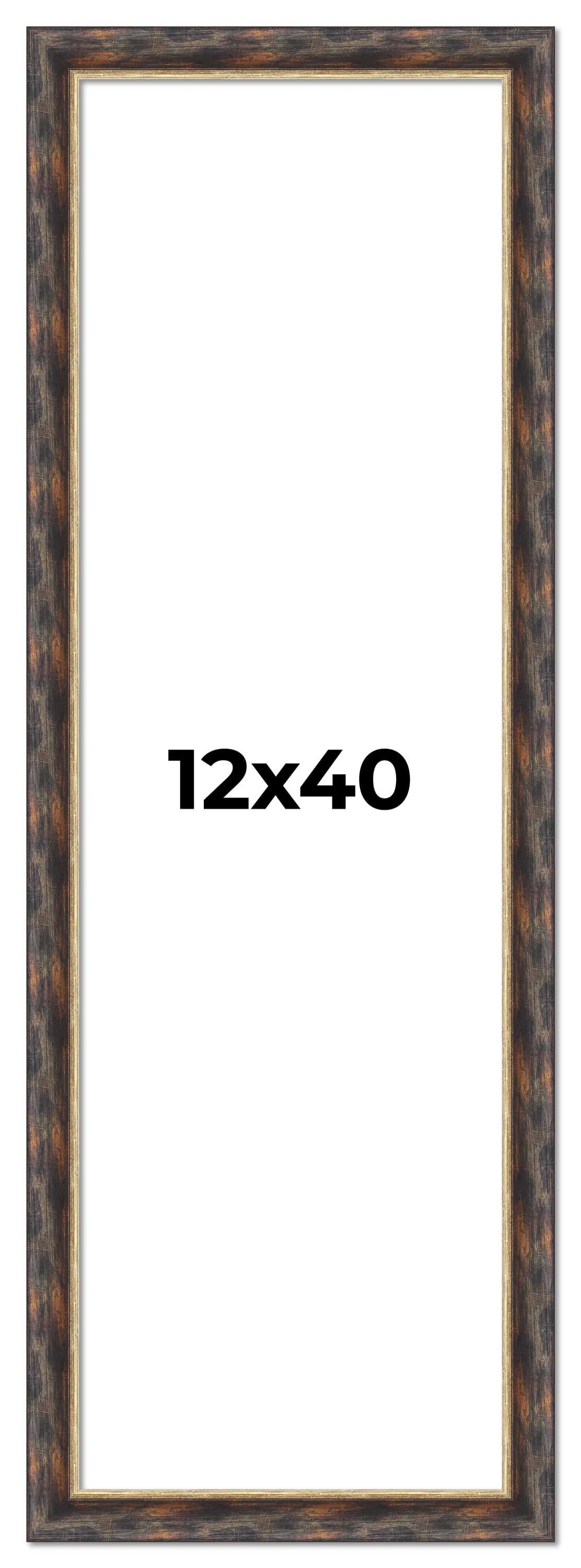 12x40 Frame Gold Real Wood Picture Frame Width 1.5 inches | Interior ...