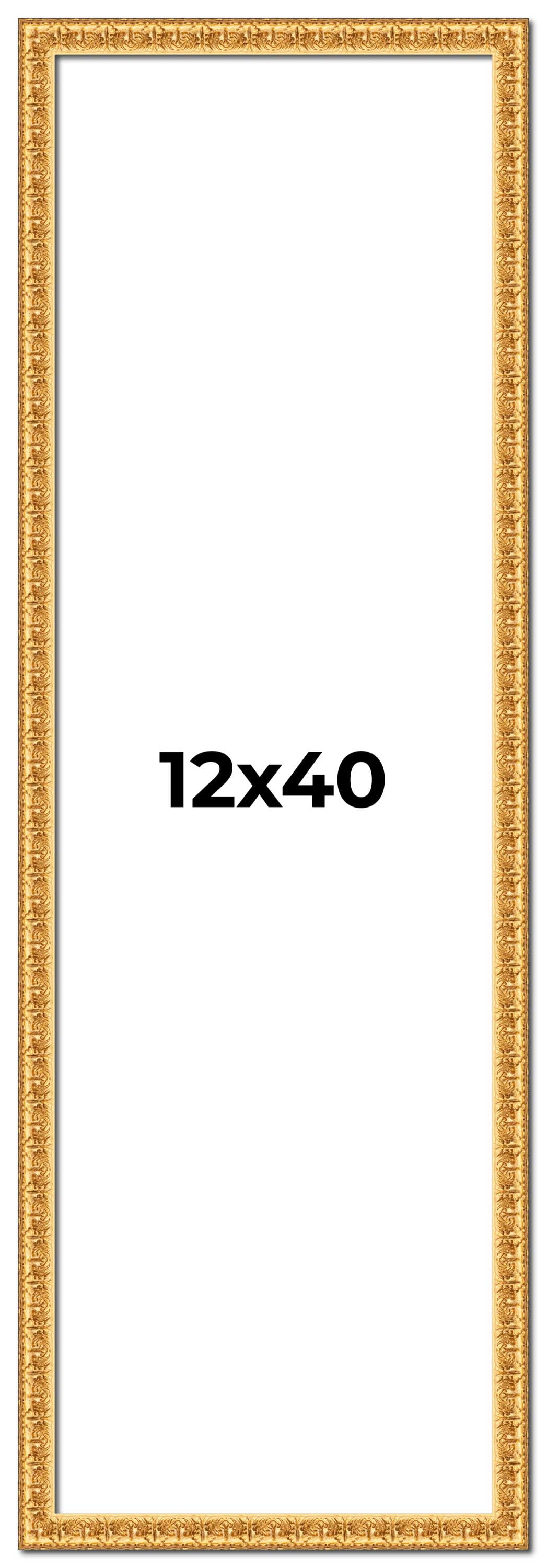 12x40 Frame Gold Real Wood Picture Frame Width 1 inches | Interior ...