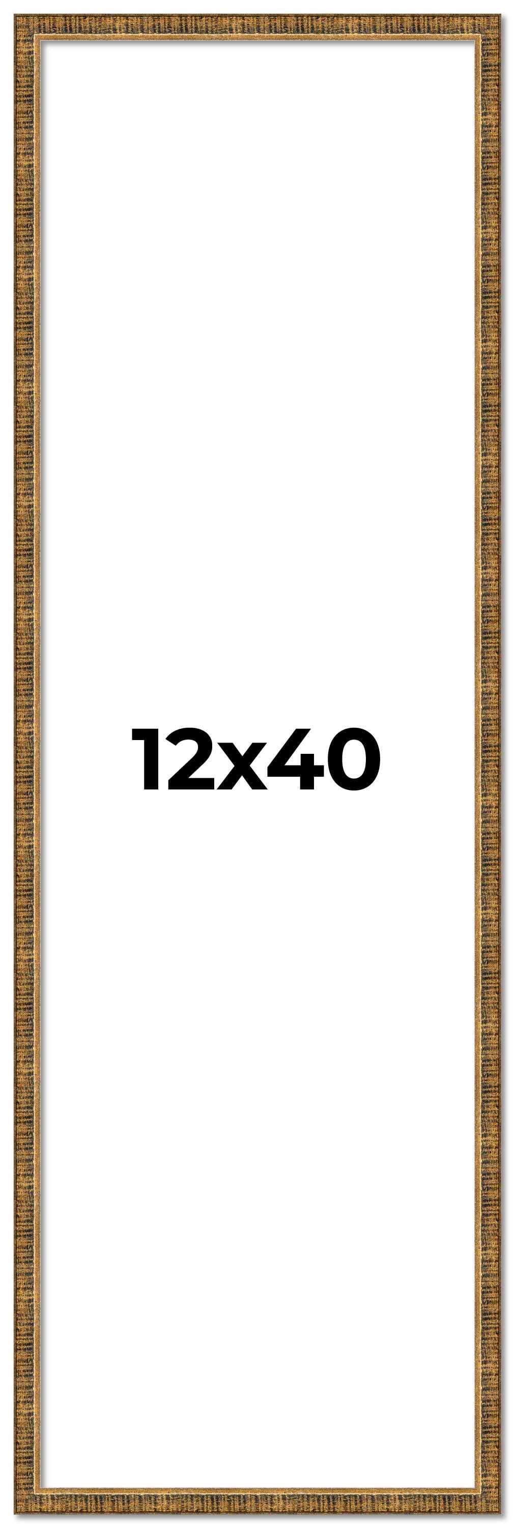 12x40 Frame Gold Solid Wood Picture Frame - Complete Modern Photo Frame ...