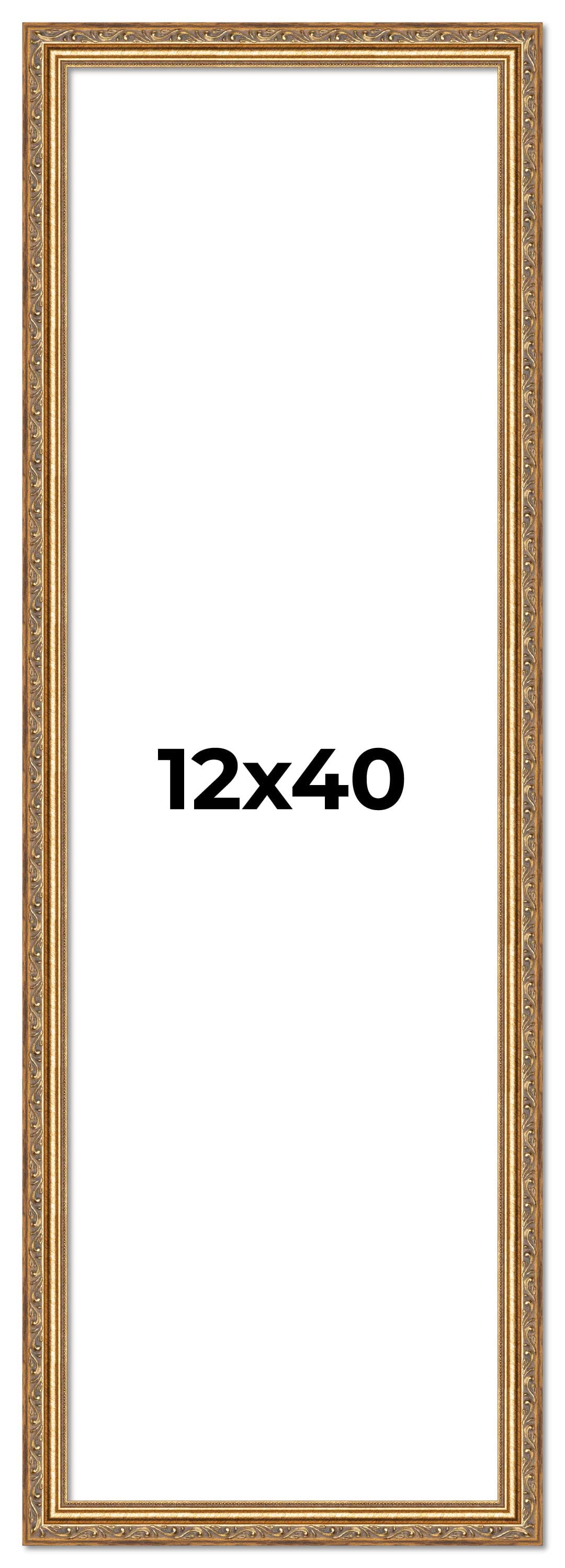 12x40 Frame Gold Solid Wood Picture Frame Width 1.25 Inches | Interior ...