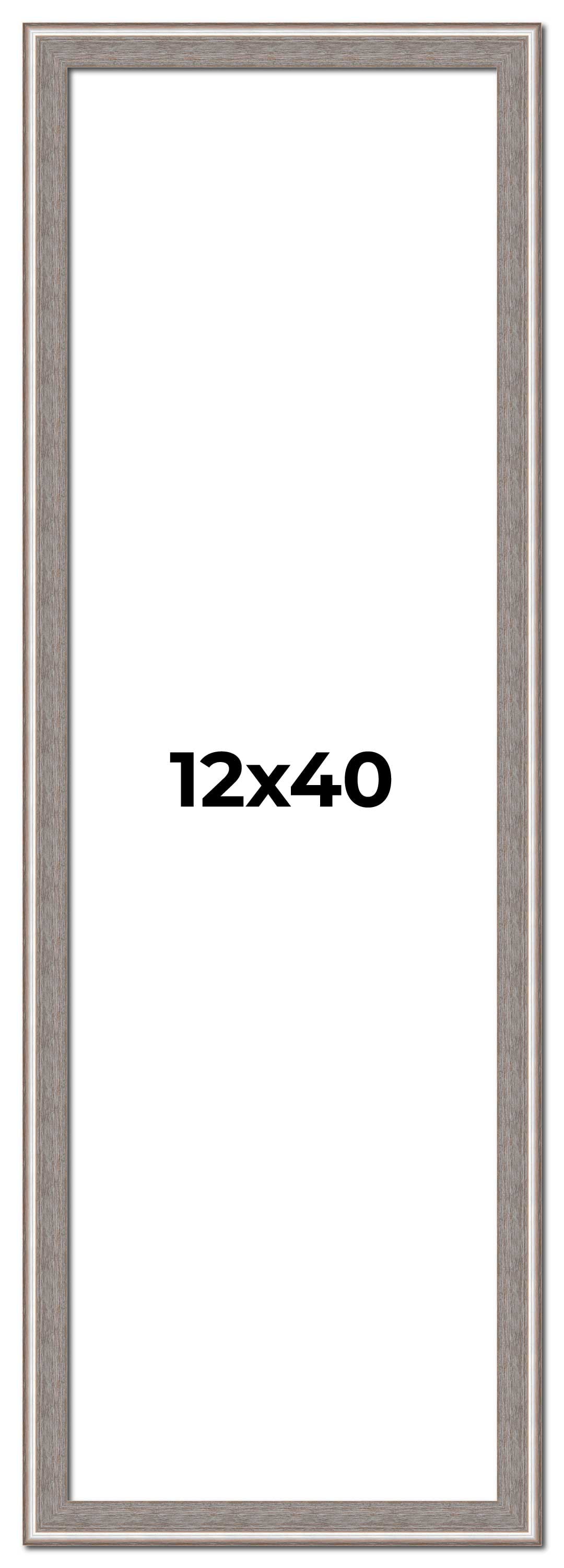 12x40 Frame Grey Real Wood Picture Frame Width 1.25 inches | Interior ...