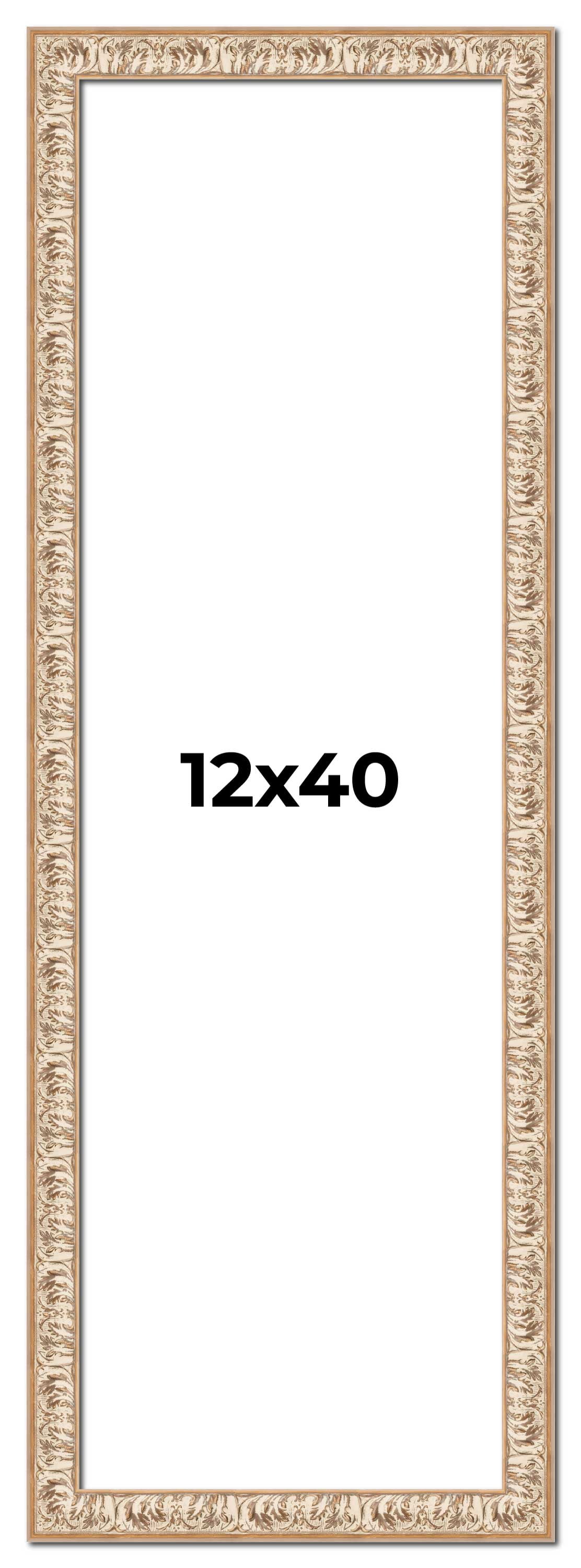 12x40 Frame White Real Wood Picture Frame Width 1.5 inches | Interior ...