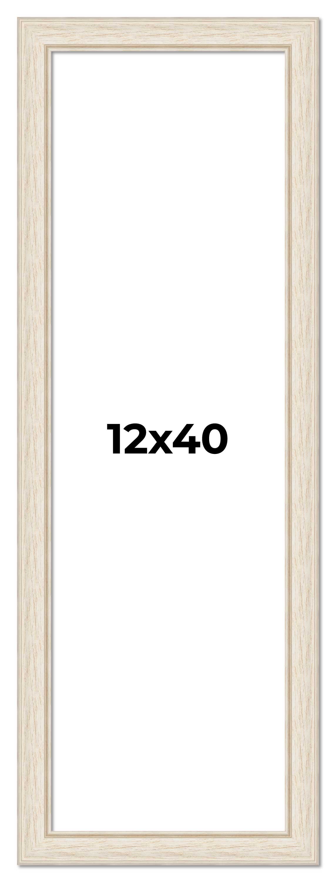 12x40 Frame White Real Wood Picture Frame Width 1.75 inches | Interior ...