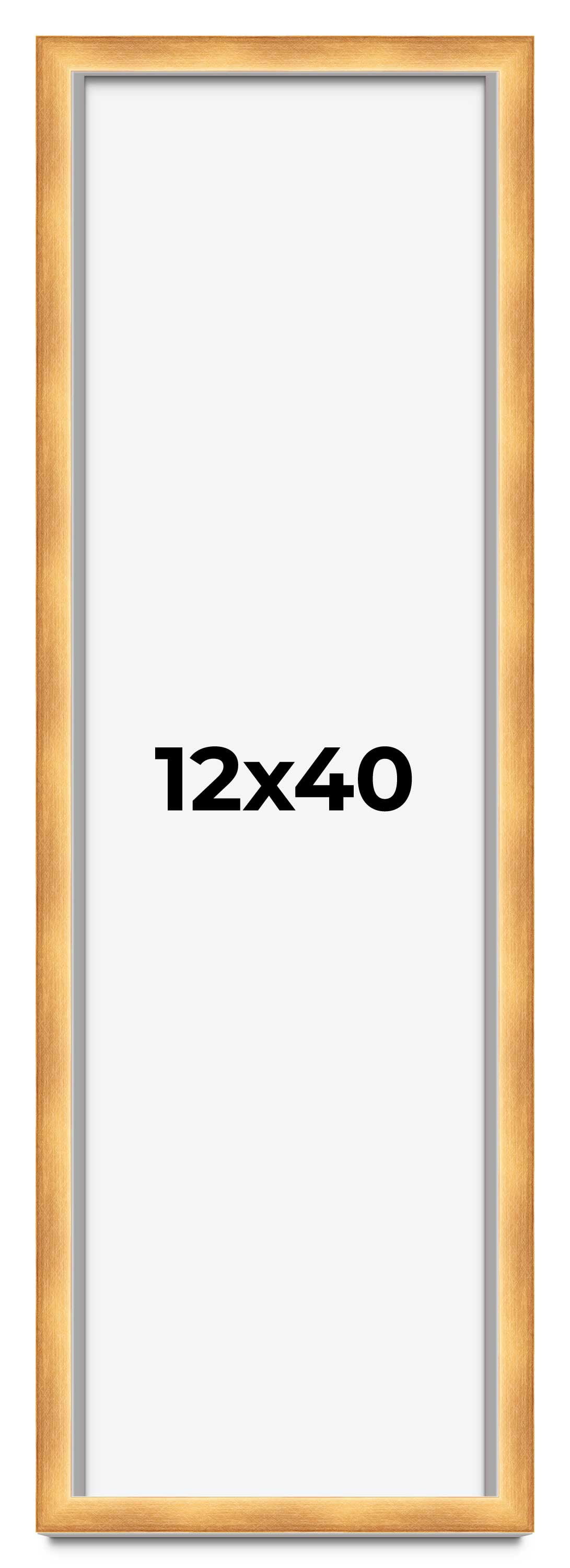 12x40 Shadow Box Bronze Cross-Brushed Display Frame | 1.625 Inches Deep ...