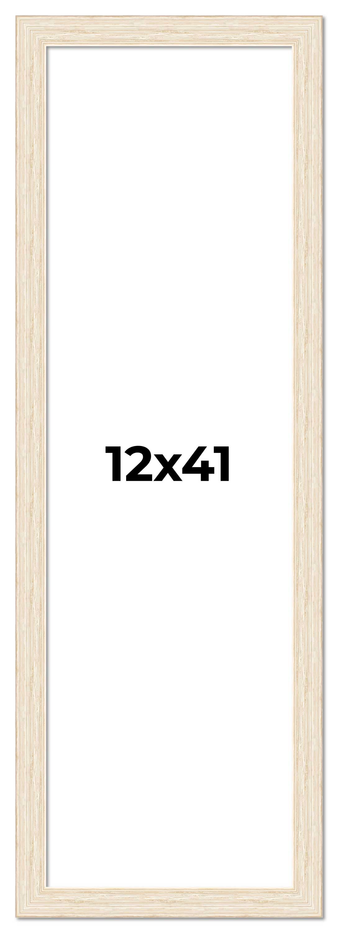 12x41 Frame White Real Wood Picture Frame Width 1.5 inches | Interior ...