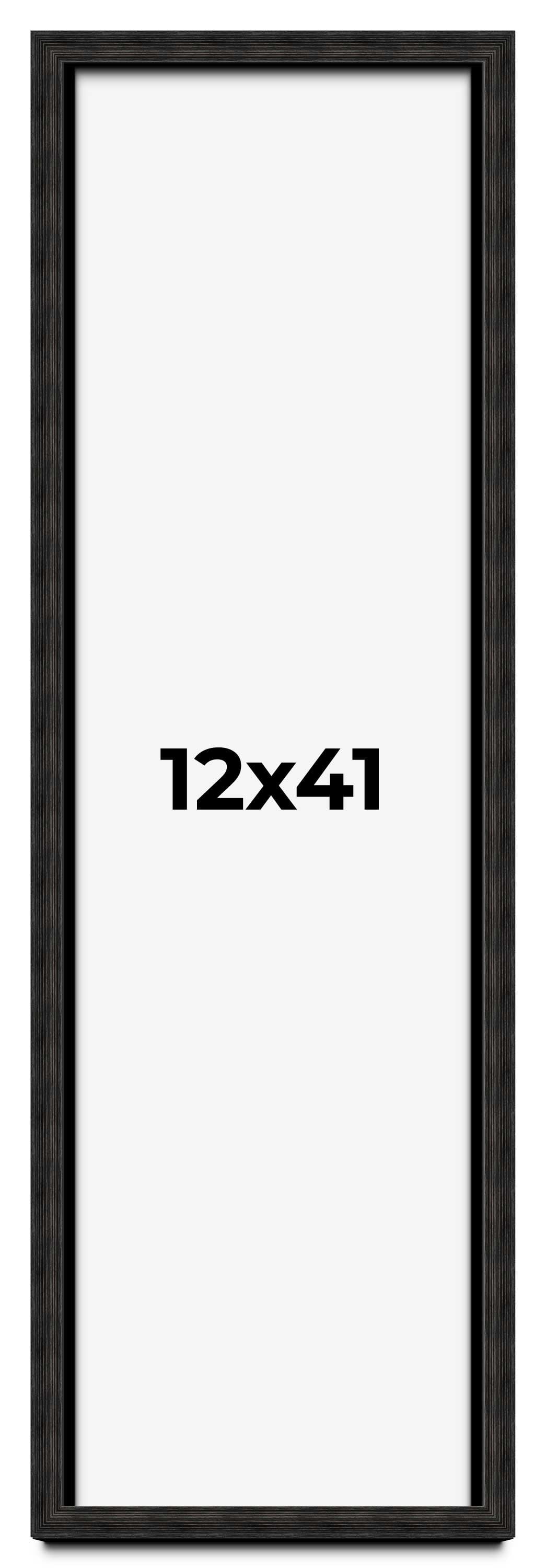 12x41 Shadow Box Black Rustic Barnwood Display Frame | 1.125 Inch Deep ...