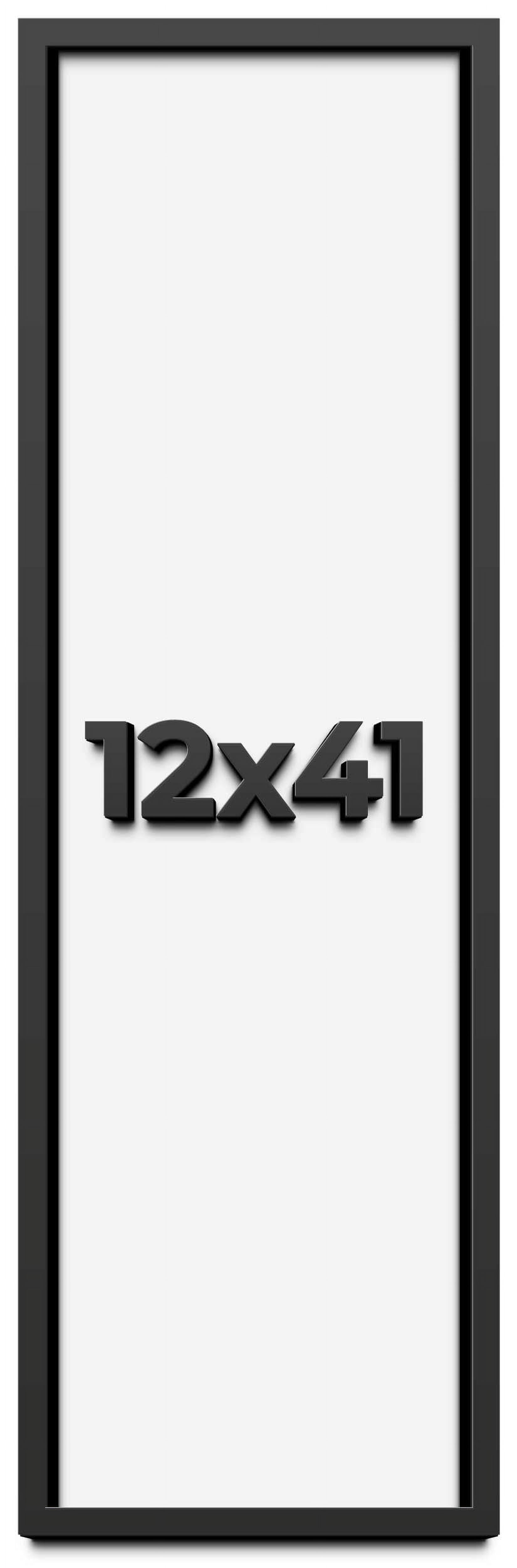 12x41 Shadow Box Frame Black | 1 inches Deep Real Wood Contemporary ...