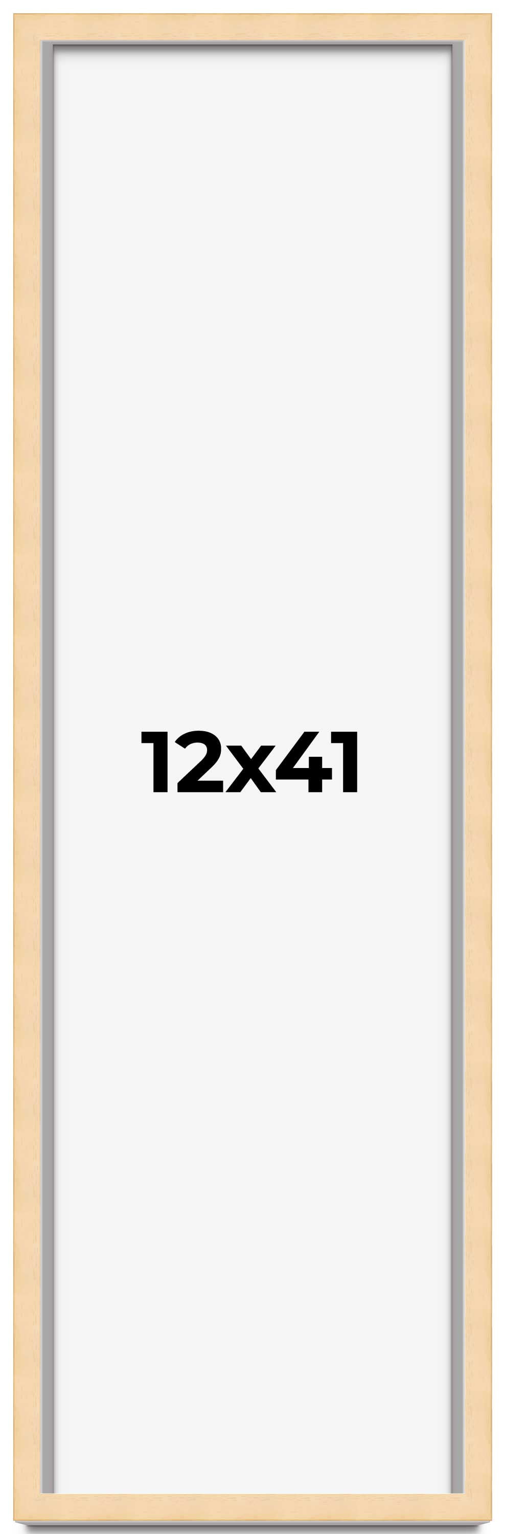 12x41 Shadow Box Frame Brown | 0.875 Inches Deep Real Wood Contemporary ...