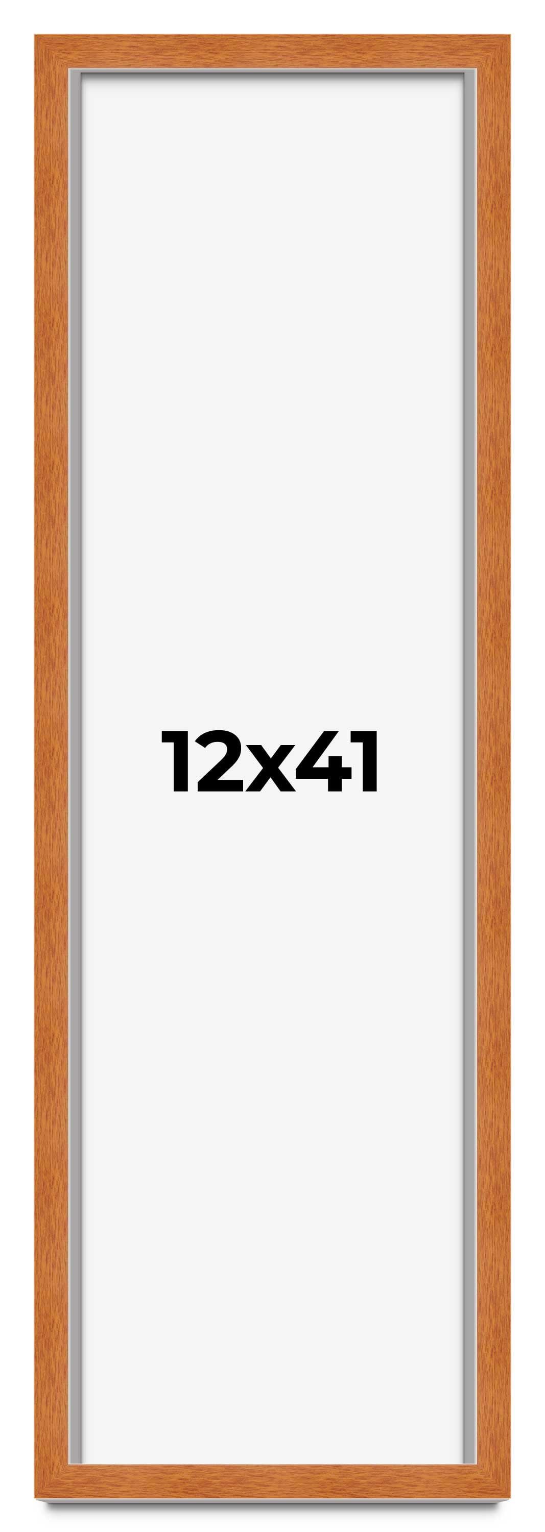 12x41 Shadow Box Frame Brown | 0.875 Inches Deep Real Wood Contemporary ...